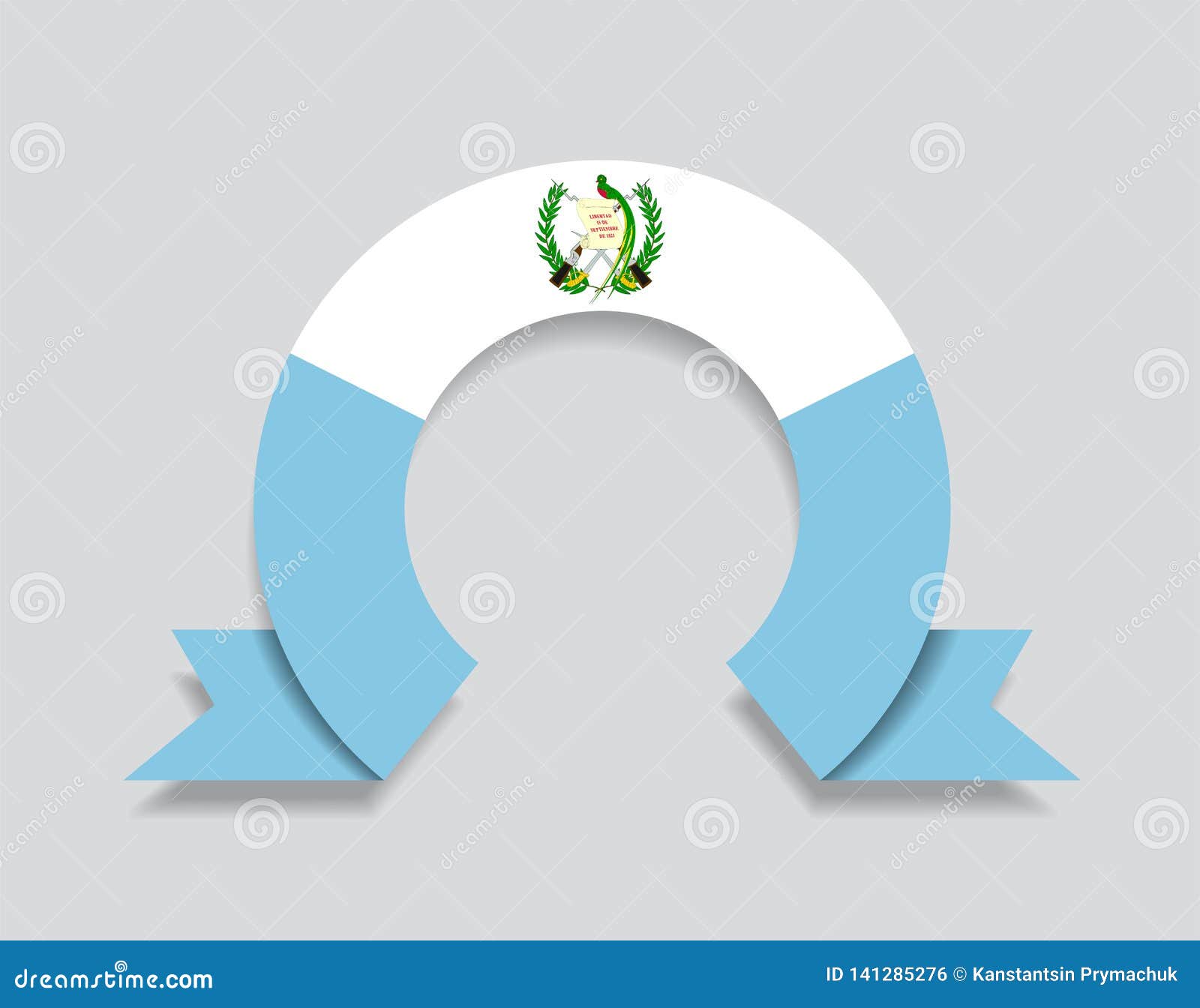 Guatemalan Flag Rounded Abstract Background. Vector Illustration. Stock ...