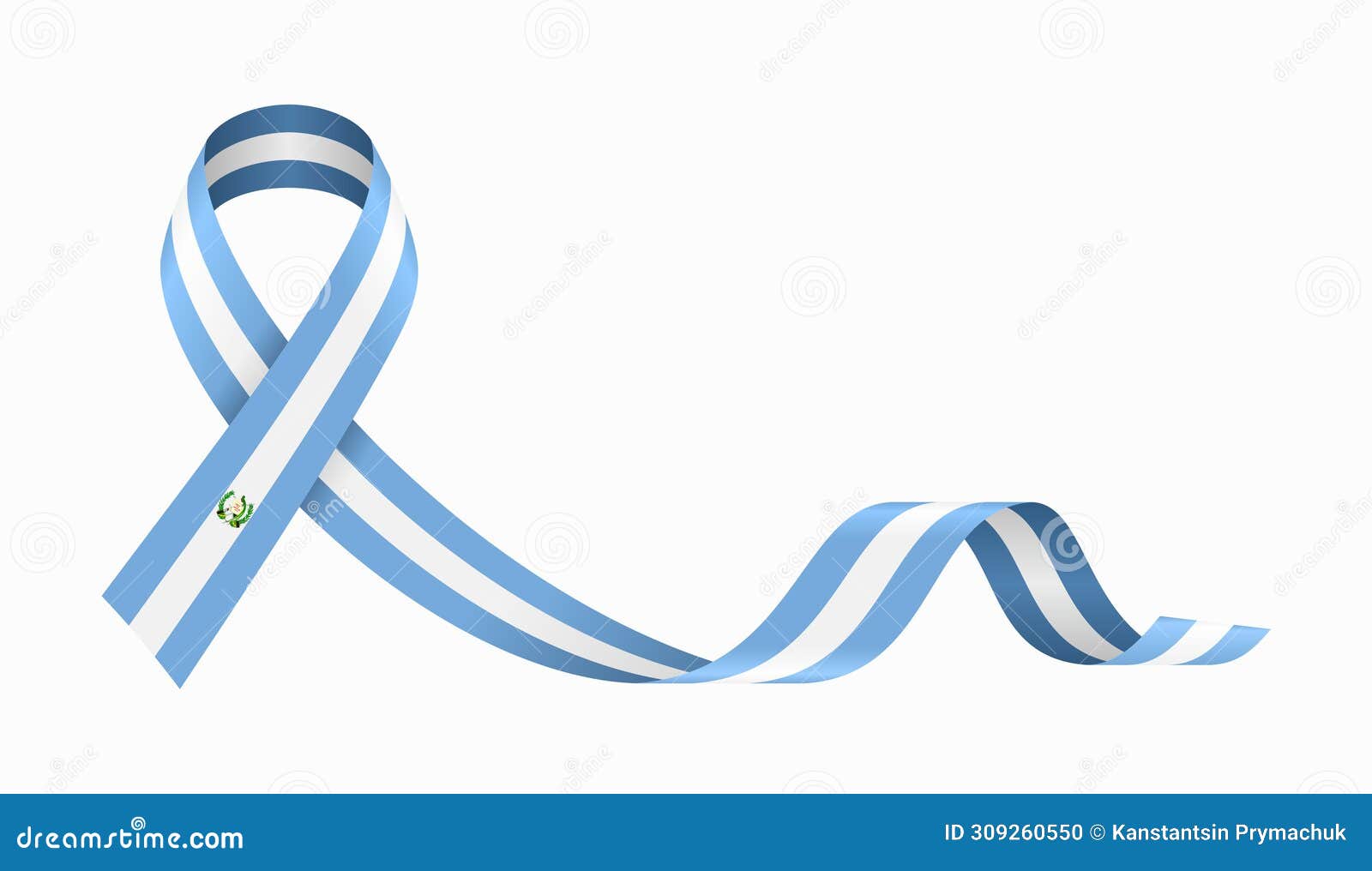 Guatemalan Flag Stripe Ribbon Wavy Background Layout. Vector ...