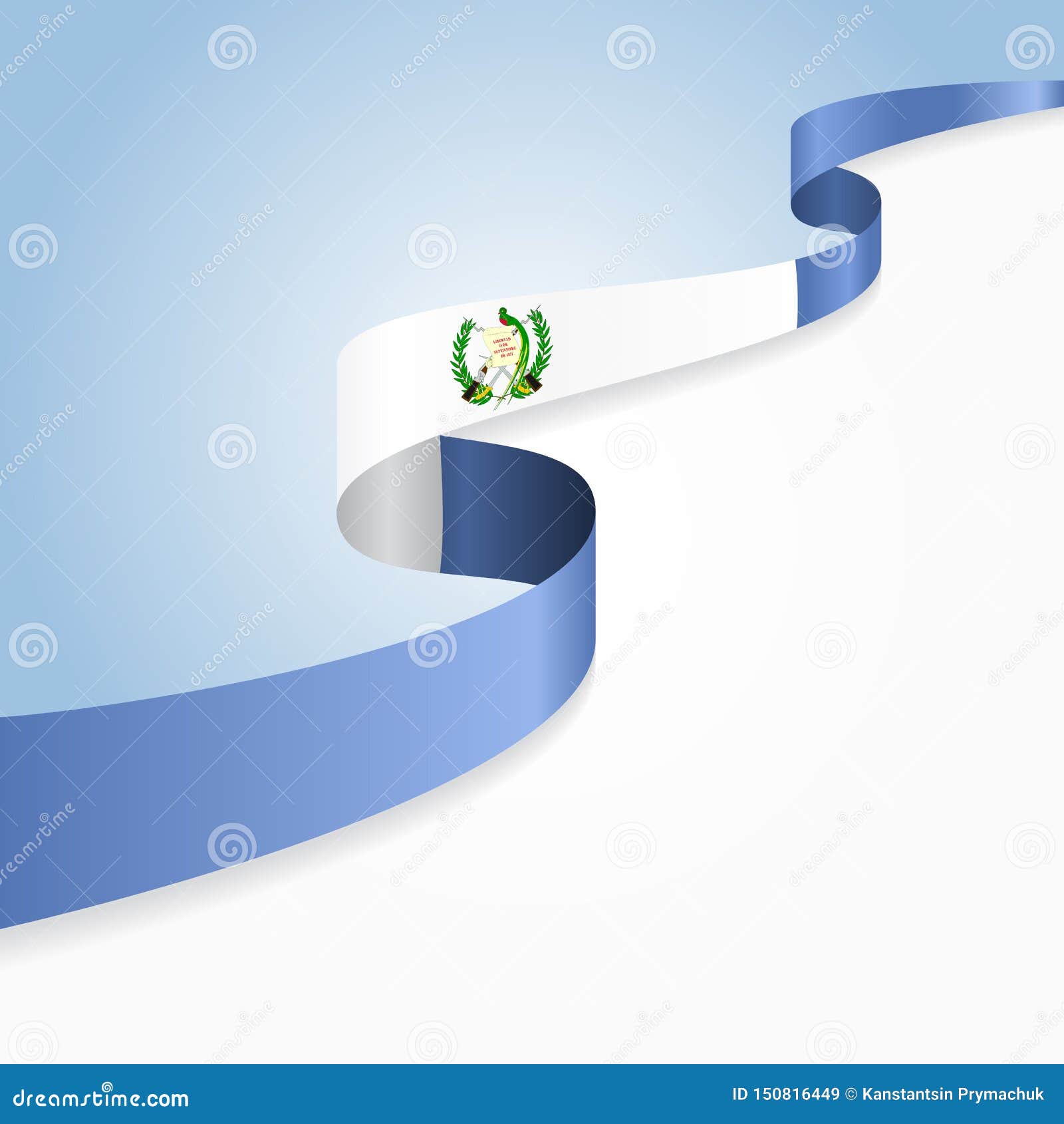 Guatemalan Flag Wavy Abstract Background. Vector Illustration. Stock ...