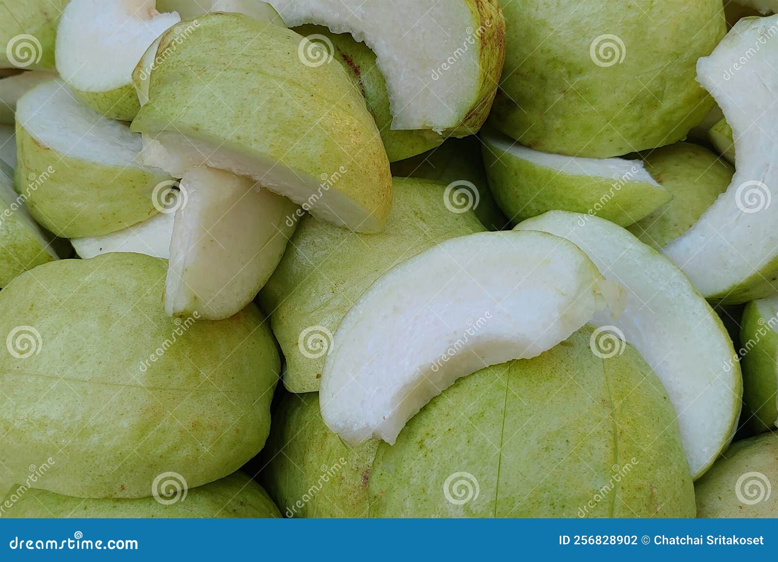 The Guava is Cut into Pieces and Stacked in Stacks Stock Photo - Image ...