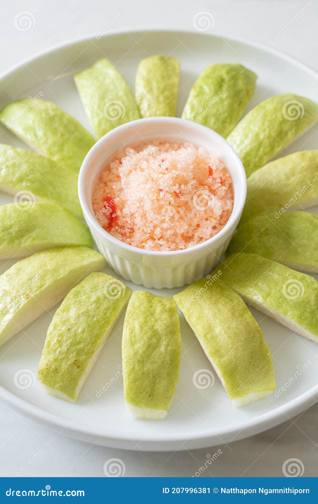 Guava Dip with Chili and Salt Stock Image - Image of juicy, fruit ...