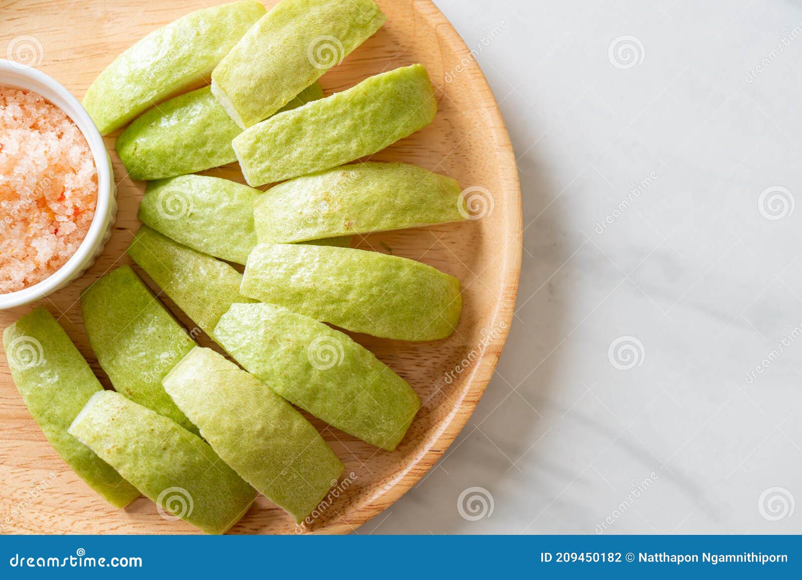 Guava Dip with Chili and Salt Stock Photo - Image of closeup, nutrition ...