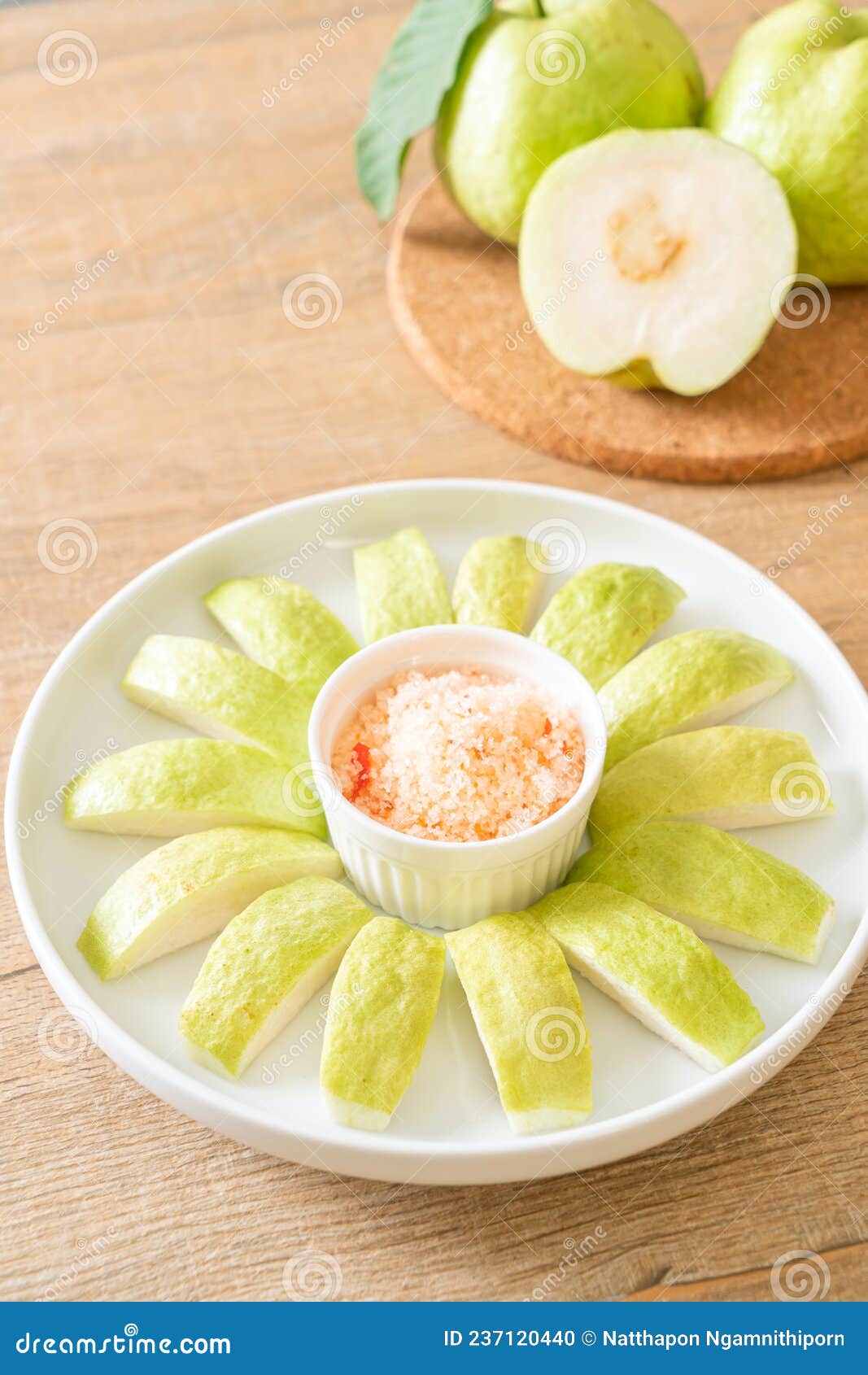 Guava Dip with Chili and Salt Stock Photo - Image of dessert, freshness ...
