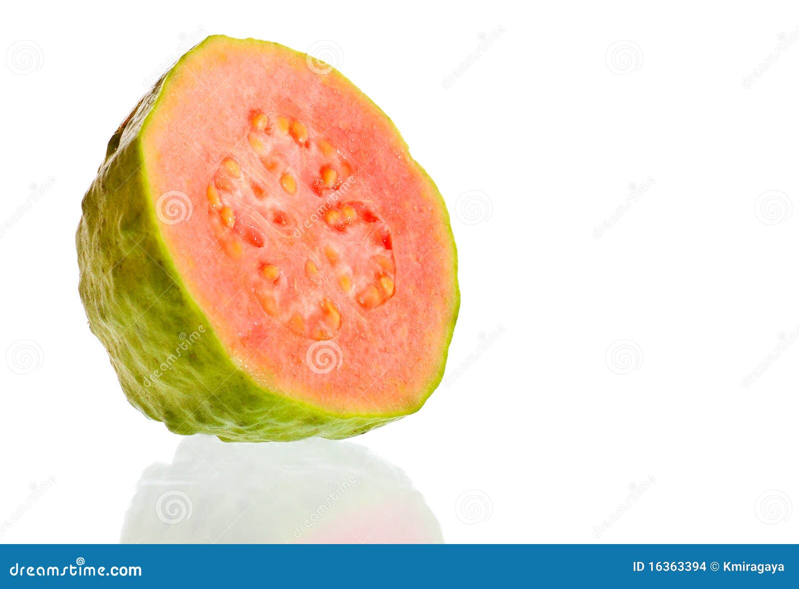 Guava Fruit Cut in Half on a White Background Stock Photo - Image of ...