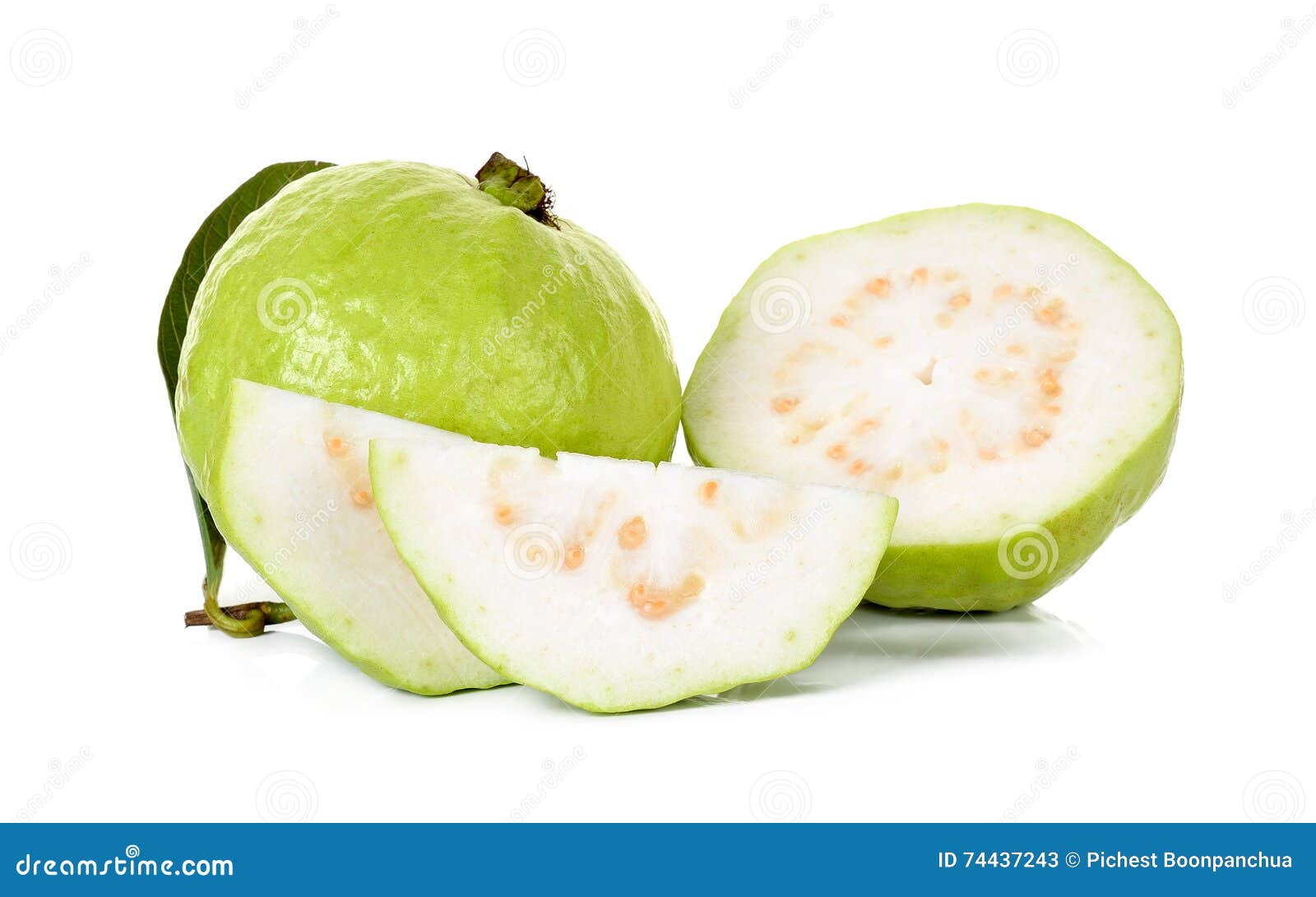 Guava Fruit Isolated on the White Background Stock Image - Image of ...