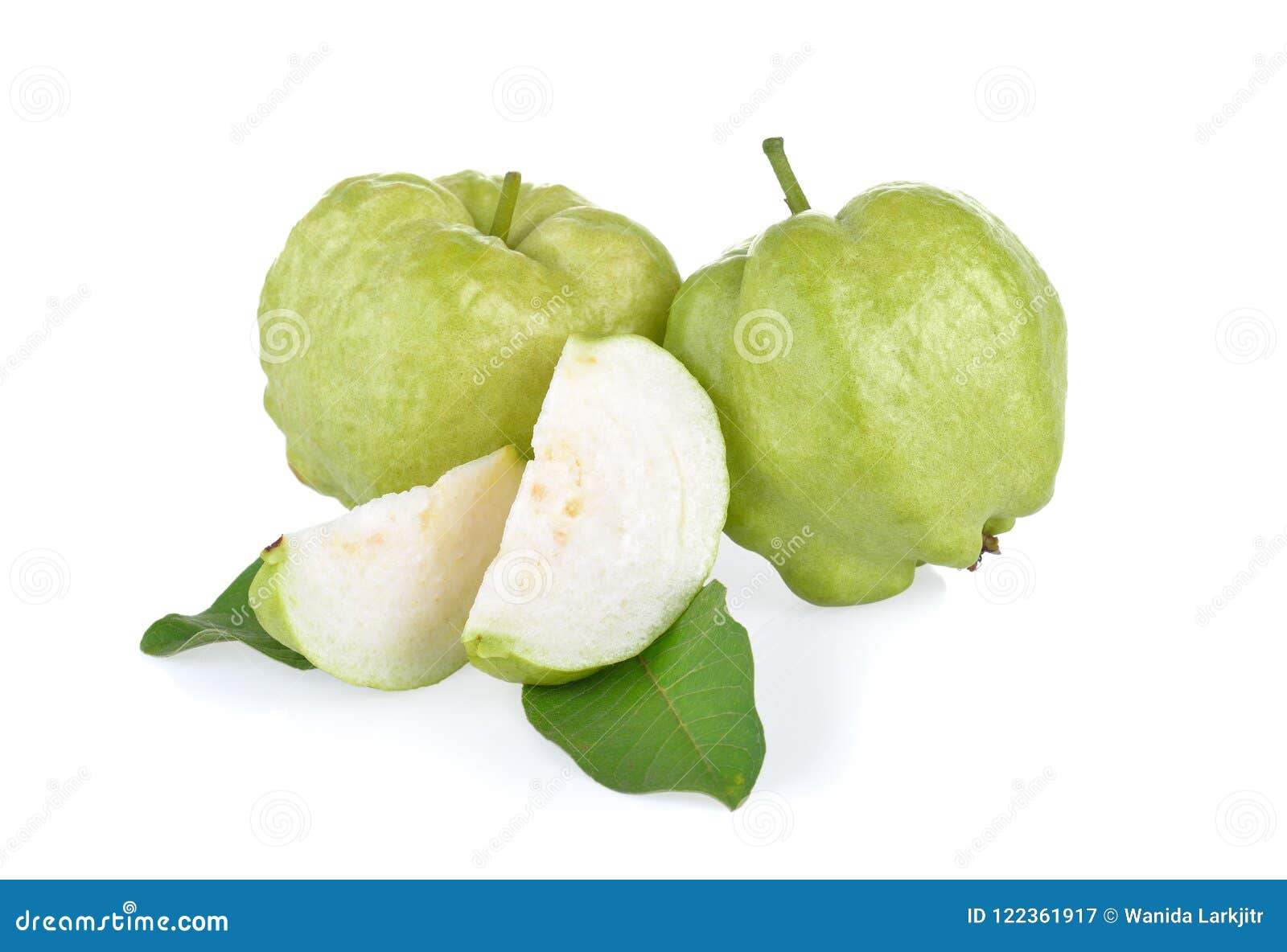 Guava Fruit Isolated on White Background. Stock Image - Image of ...