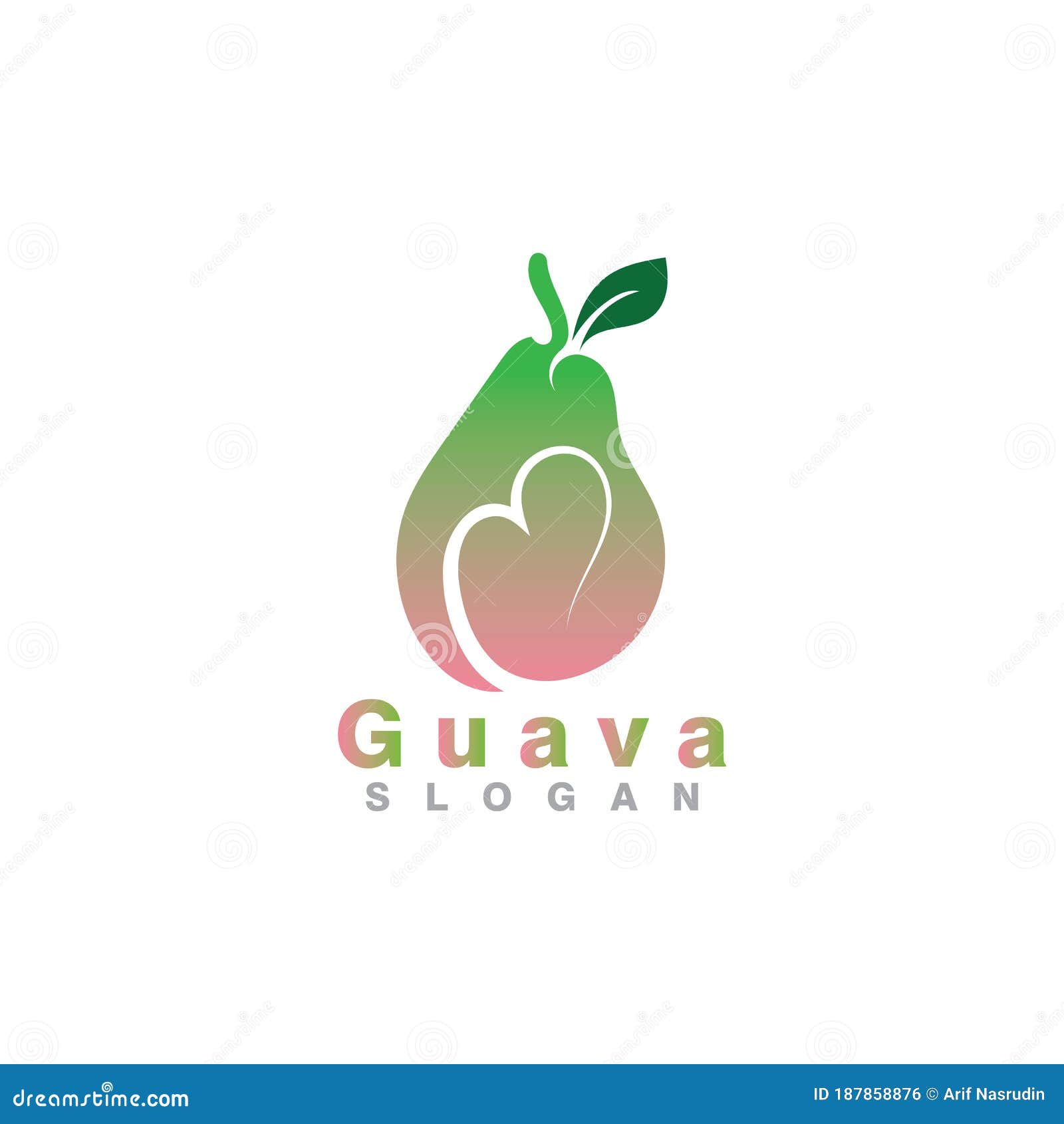 Guava Fruit Logo Design Simple and Modern Template Vector Stock Vector ...