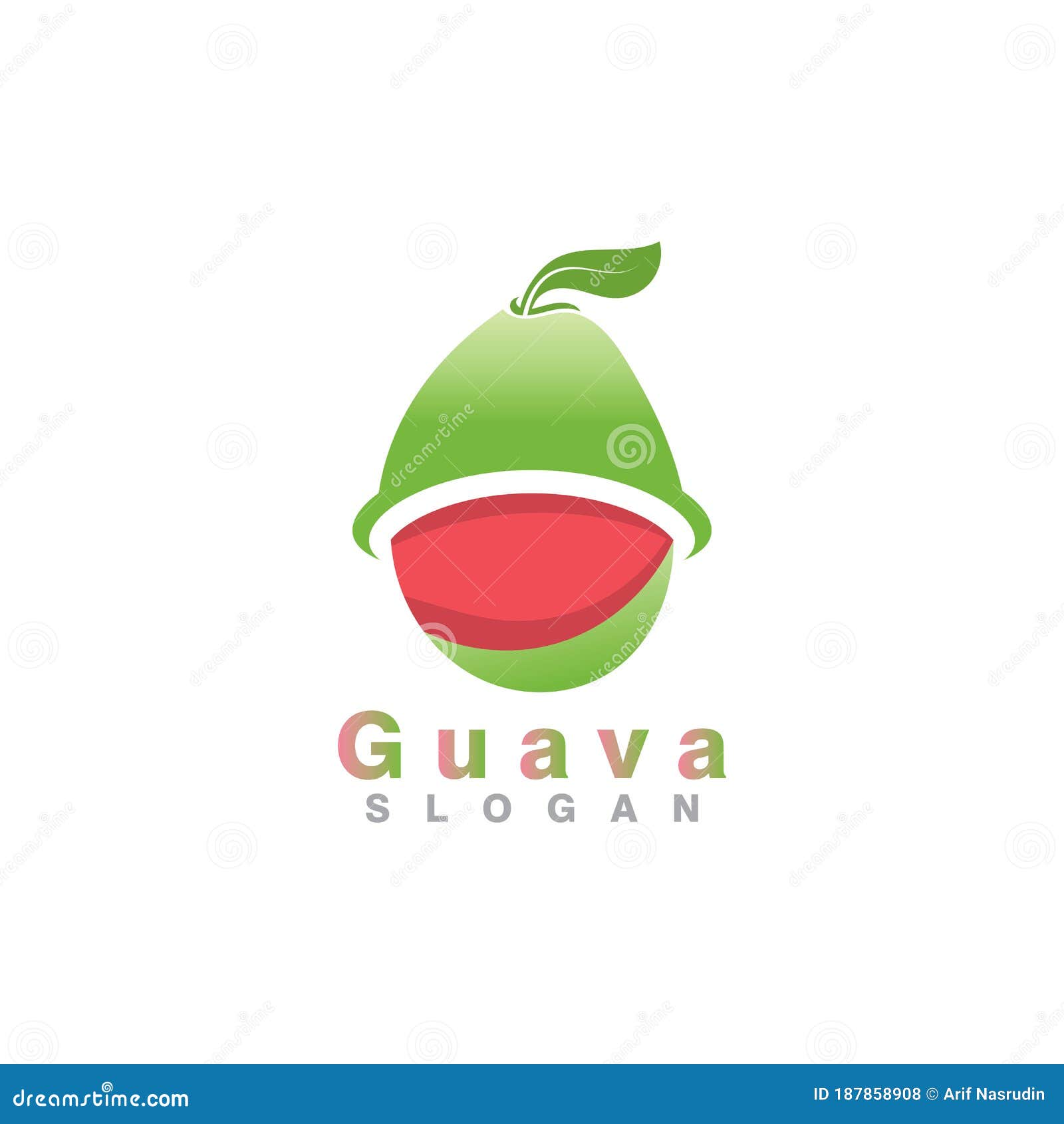 Guava Fruit Logo Design Simple and Modern Template Vector Stock Vector ...