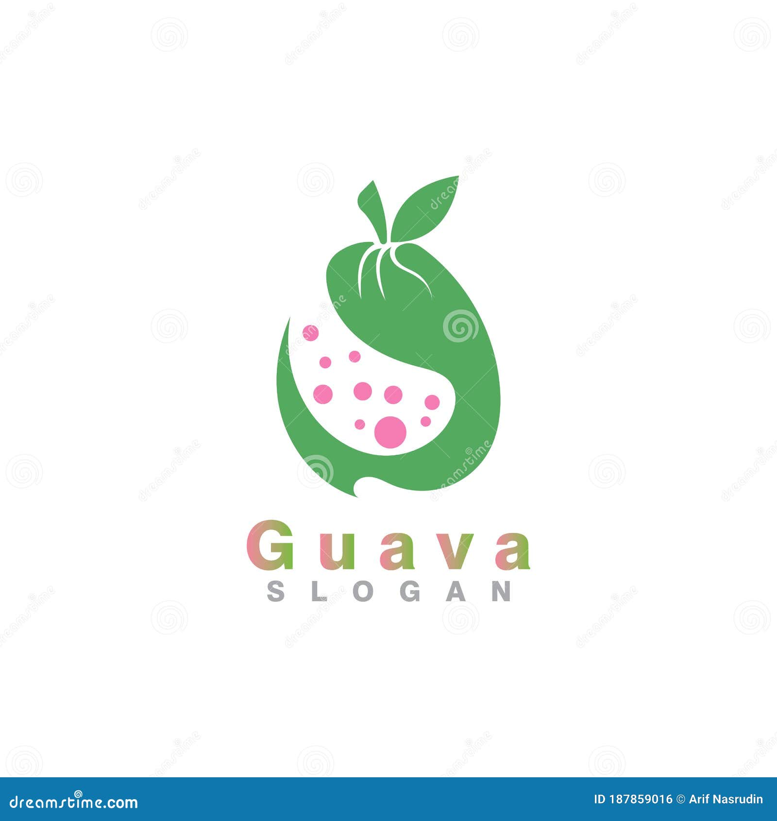 Guava Fruit Logo Design Simple and Modern Template Vector Stock Vector ...