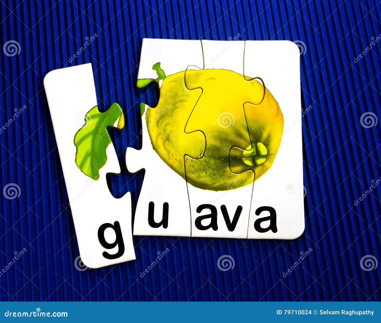 Guava fruit in puzzle stock photo. Image of childhood - 79710024