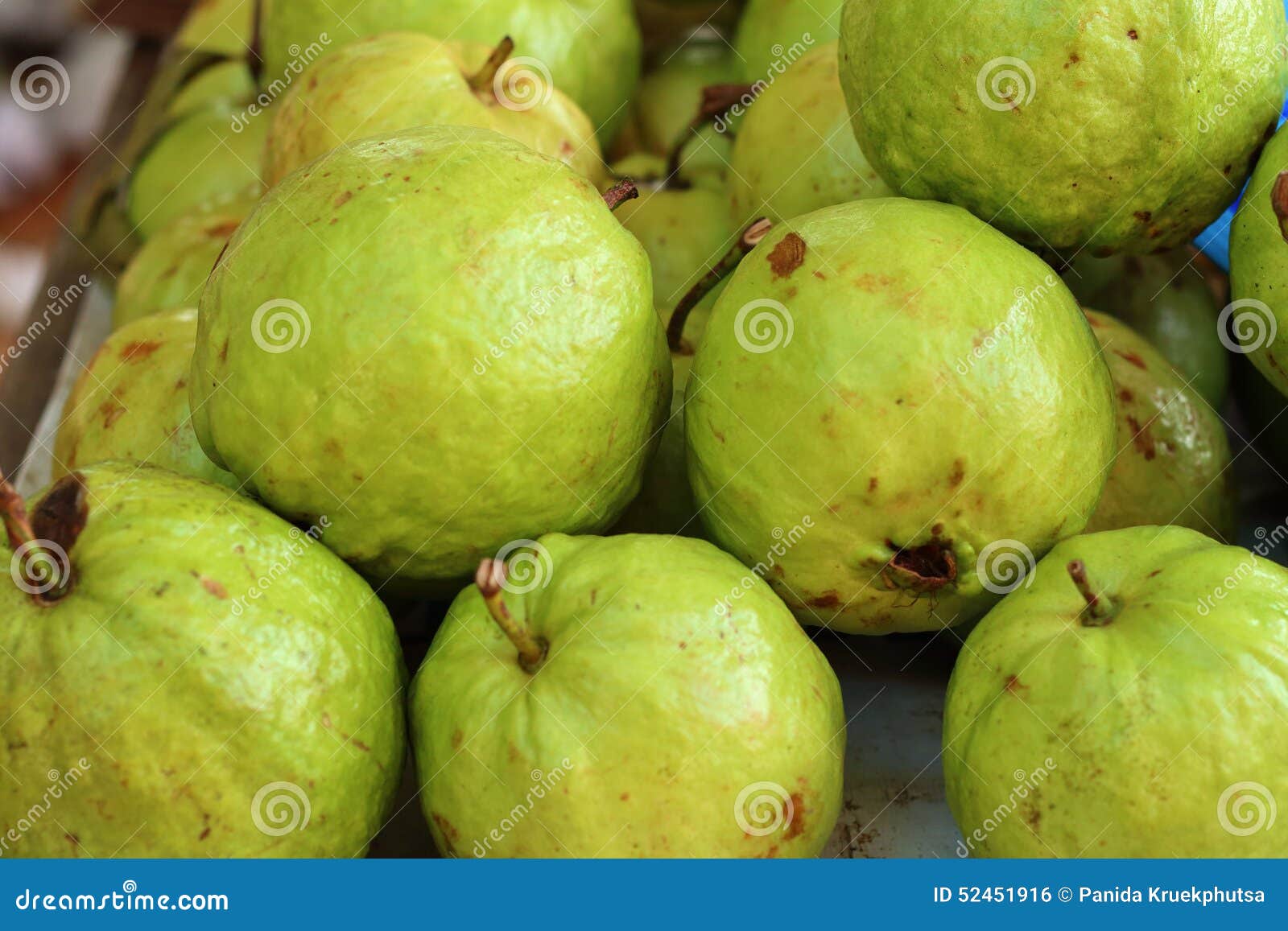 Guava Fruit on a Table in the Market Stock Photo - Image of colorful ...