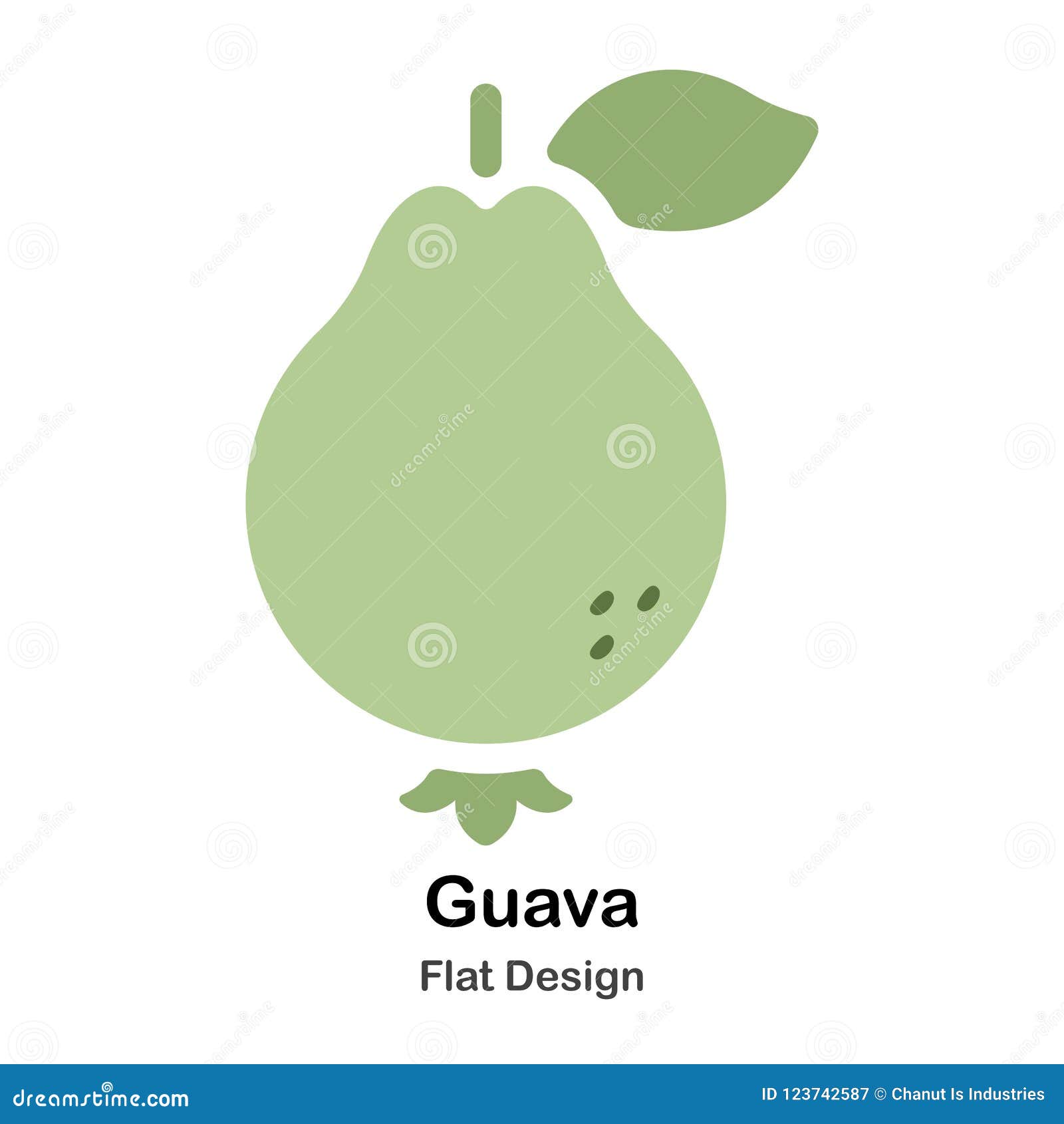 Guava Flat Icon stock vector. Illustration of organic - 123742587