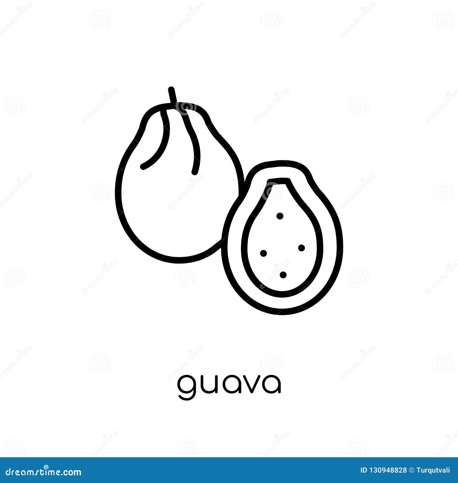 Guava Icon from Fruit and Vegetables Collection. Stock Vector ...