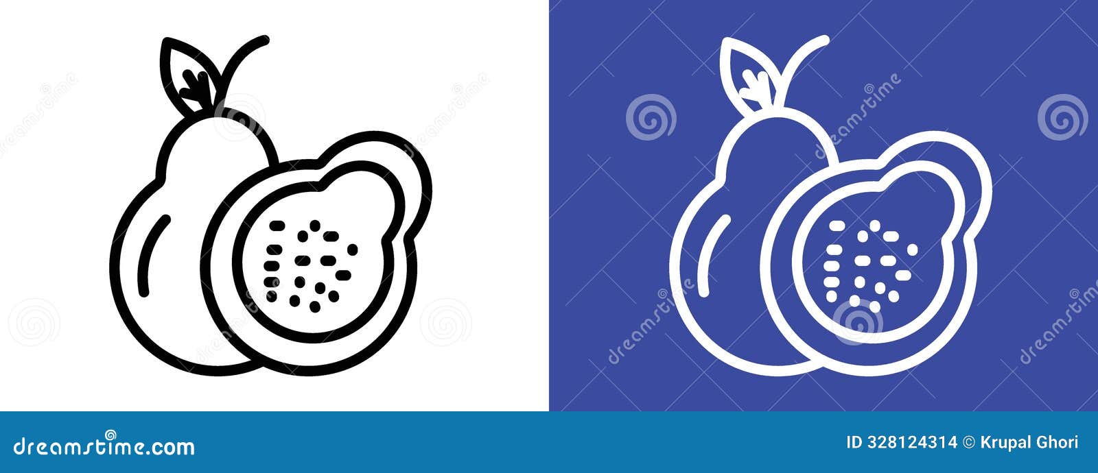 Guava Icon Vektor Cartoon Vector | CartoonDealer.com #268926417