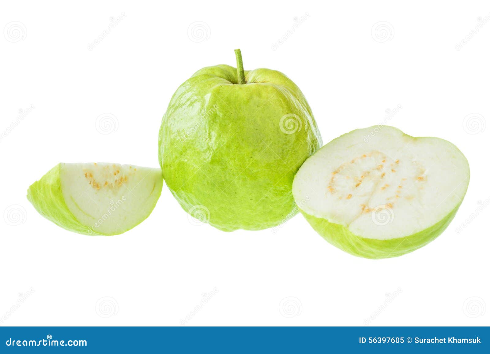 Guava Isolated on White Background Stock Image - Image of juice ...