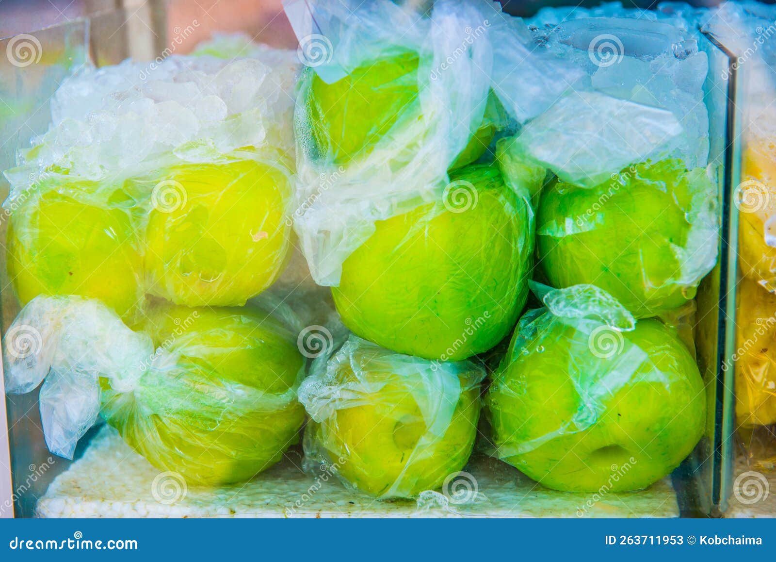 Guava in plastic bag stock image. Image of nutrition - 263711953