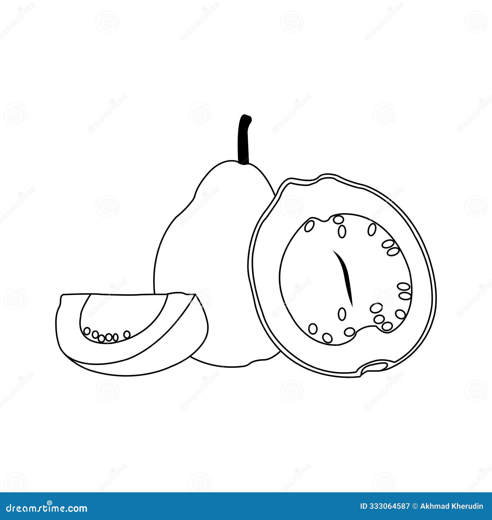 Guava simple logo design stock illustration. Illustration of nature ...