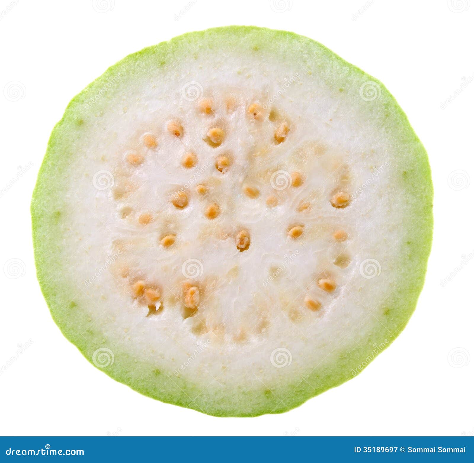Guava Slice on White Background Stock Image - Image of exotic, food ...