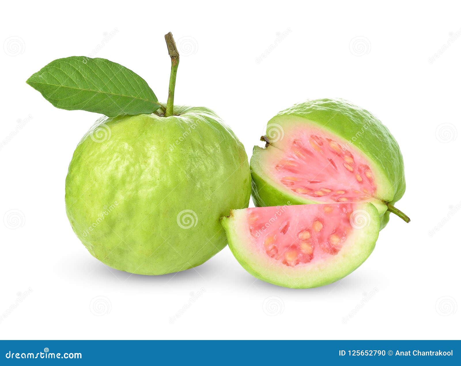 Guava on white background stock photo. Image of exotic - 125652790