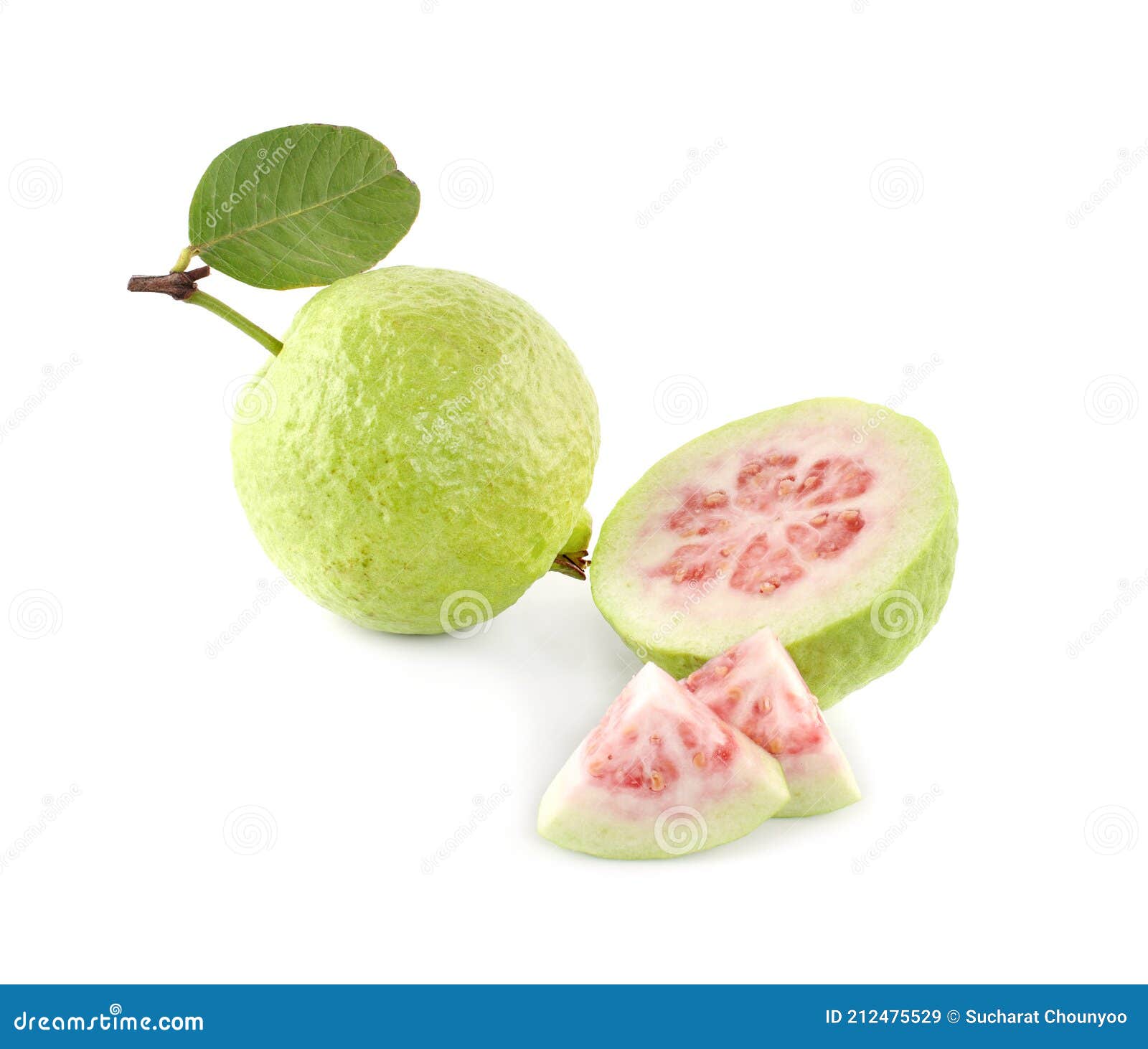 Guayaba Rosa Aislada Sobre Fondo Blanco Imagen de archivo - Imagen de ...