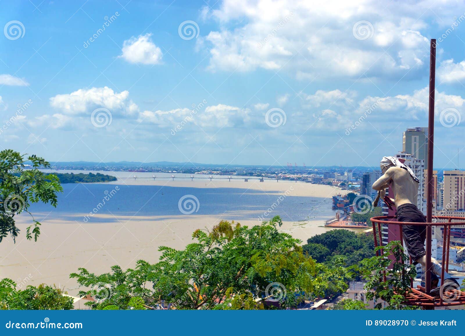 Guayas River From Malecon View, Guayaquil, Ecuador Stock Photography ...