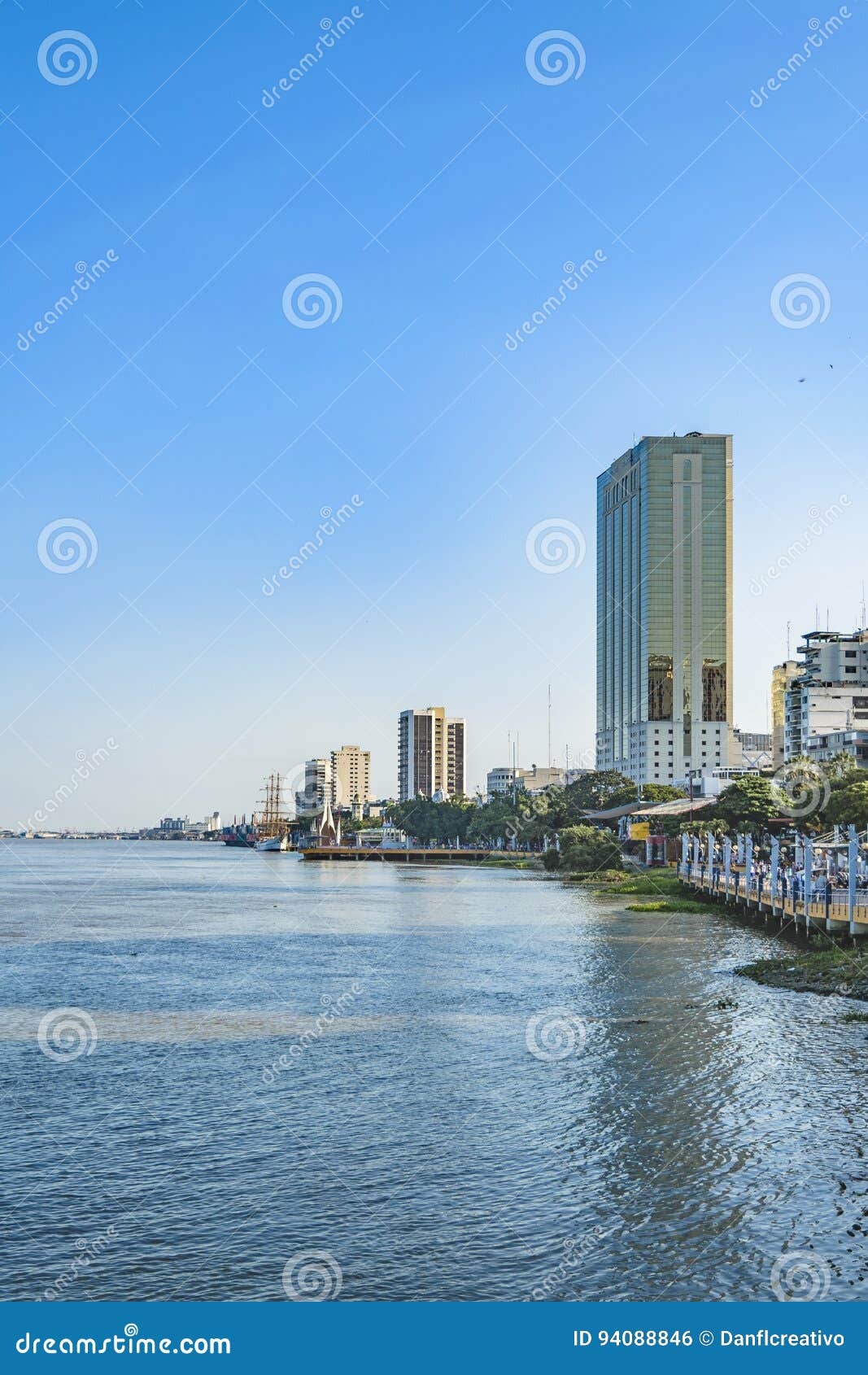 Guayas River and Malecon, Guayaquil, Ecuador Stock Photo - Image of ...