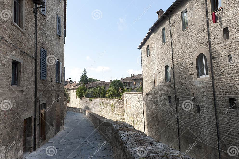 Gubbio (Perugia) stock photo. Image of canal, gubbio - 23758488