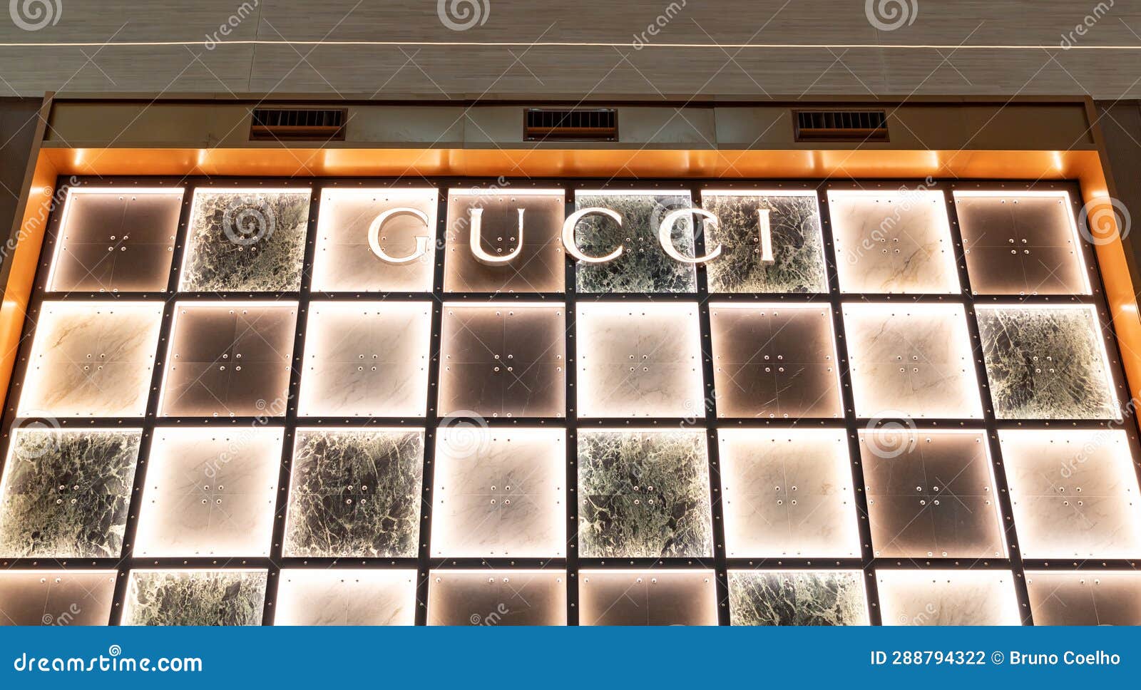 Gucci Store Sign editorial photography. Image of storefront - 288794322