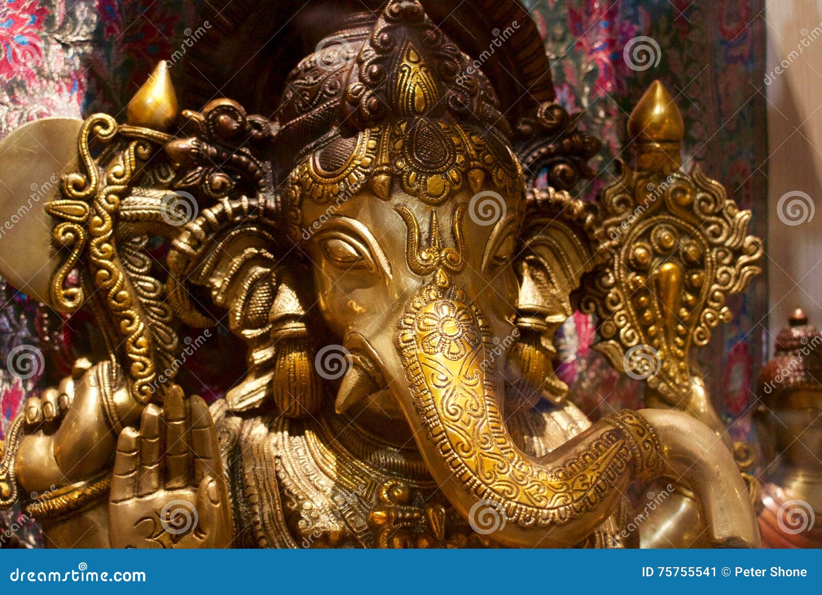 Gudganesh För Indisk Elefant Fotografering för Bildbyråer - Bild av ...