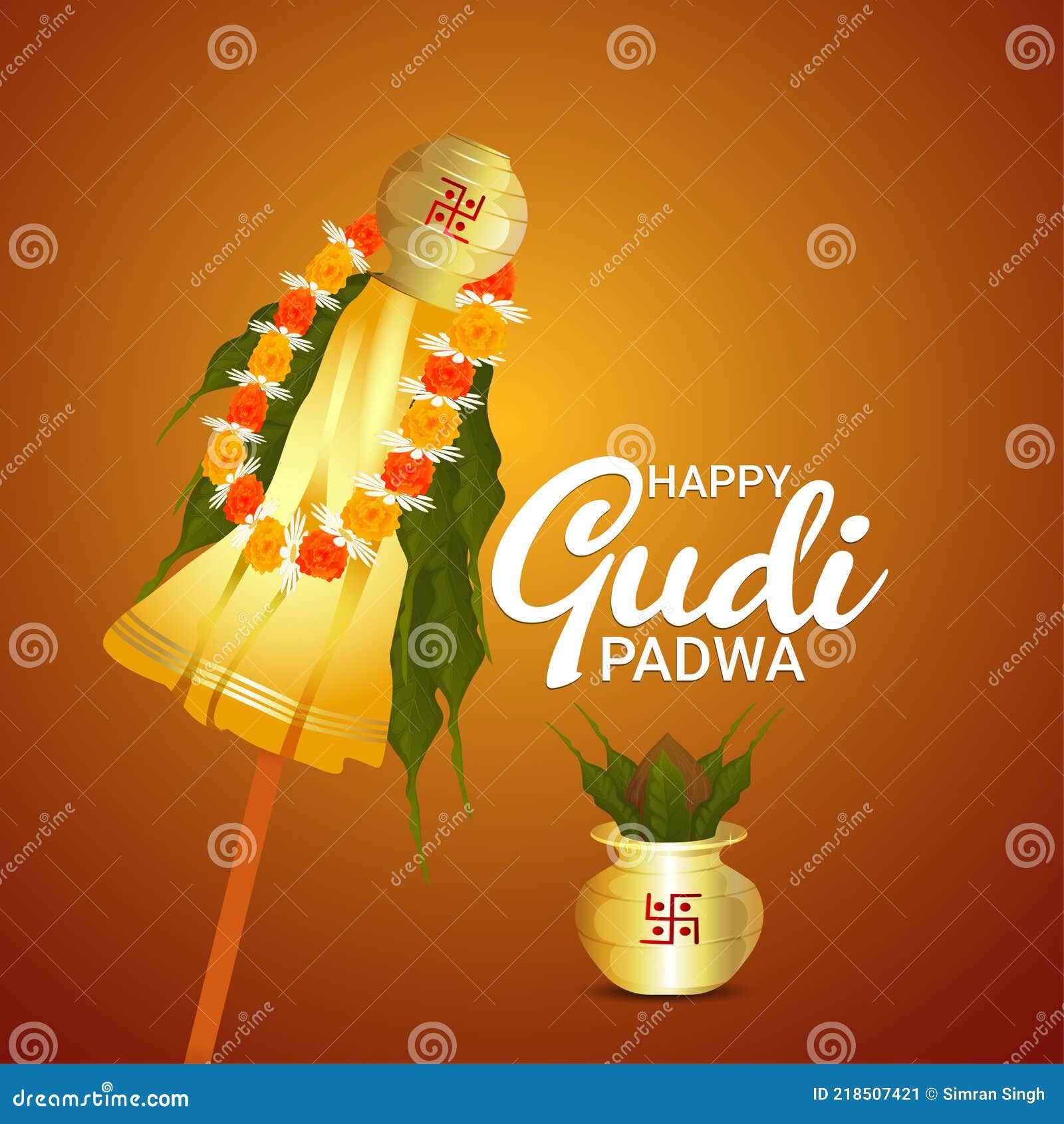 Traditional Kalash On Durga Puja For Happy Dussehra Or Shubh Navratri ...