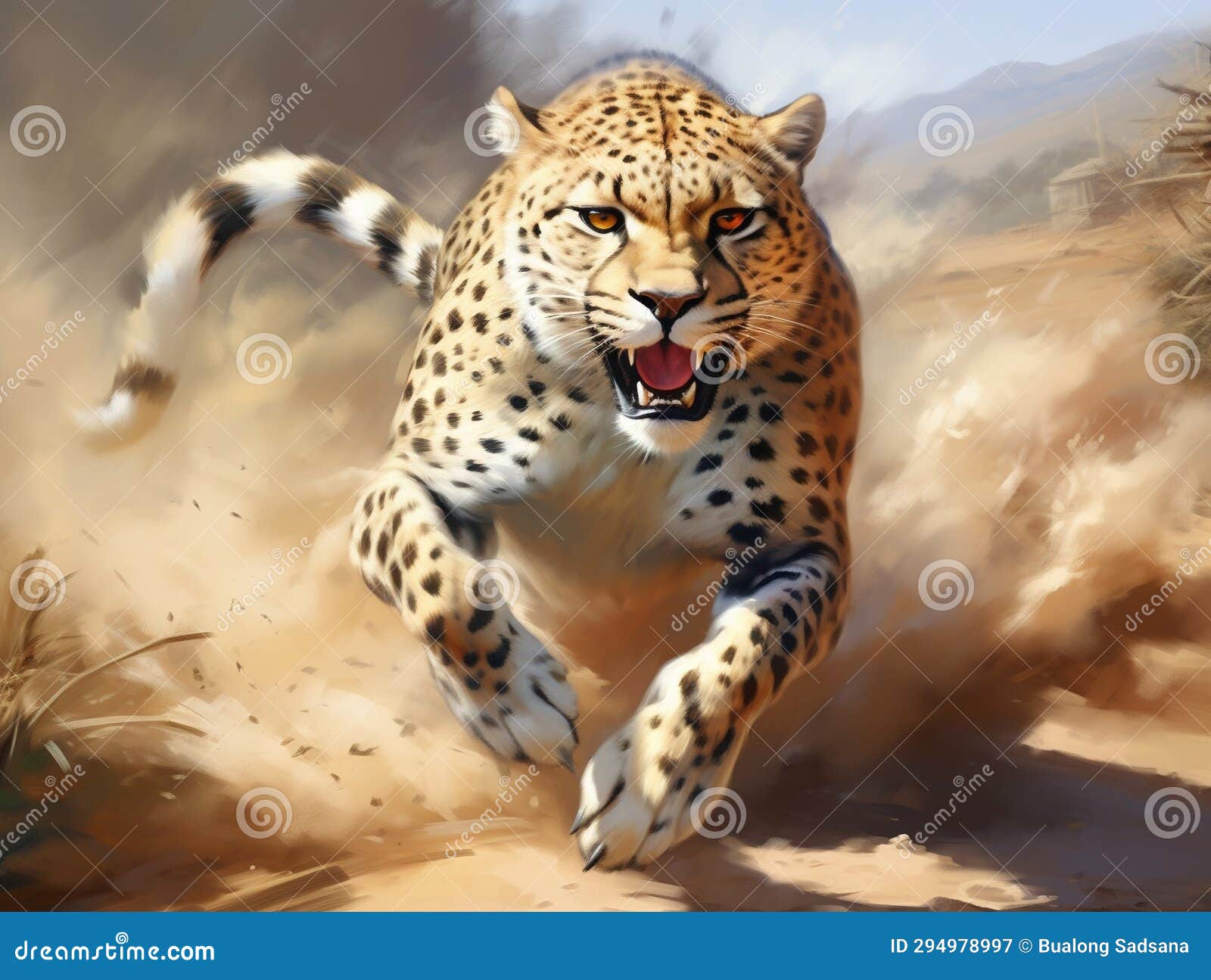 Guepard stock illustration. Illustration of wildlife - 294978997