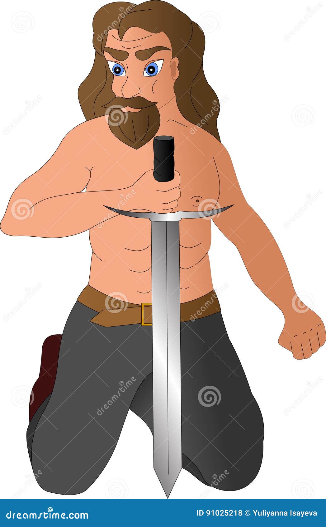 Guerrero ilustración del vector. Ilustración de guerrero - 91025218