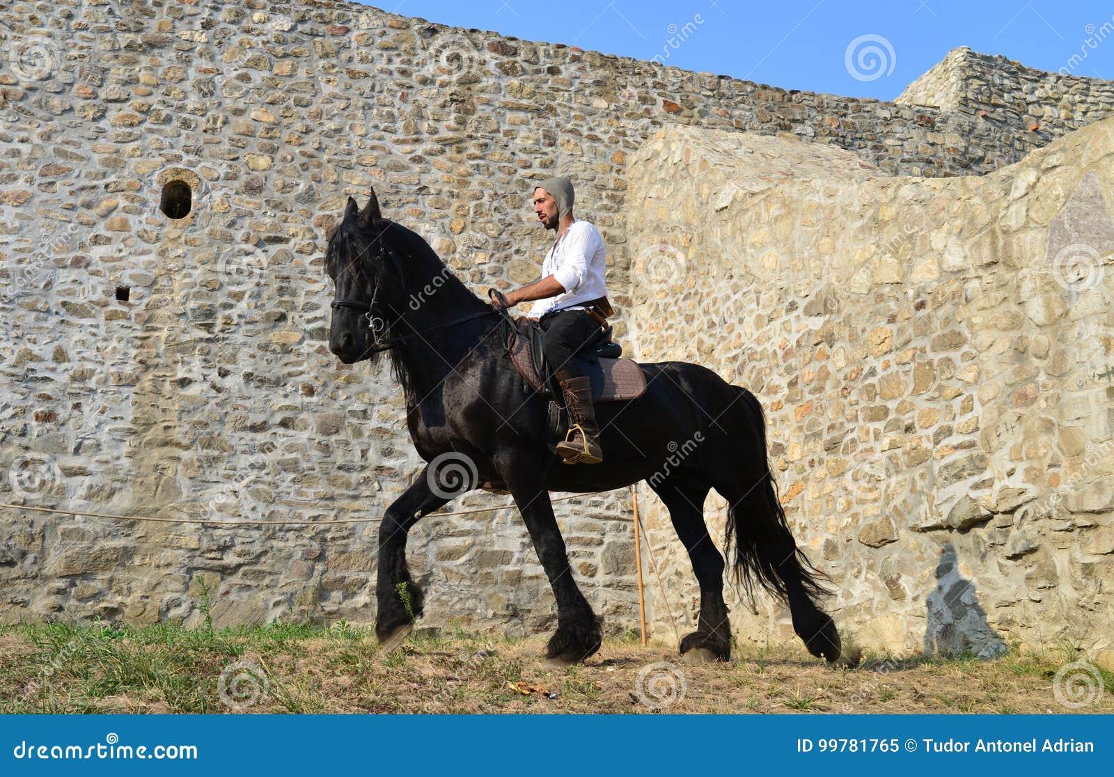 Guerrero Medieval Del Jinete Imagen editorial - Imagen de guerrero ...
