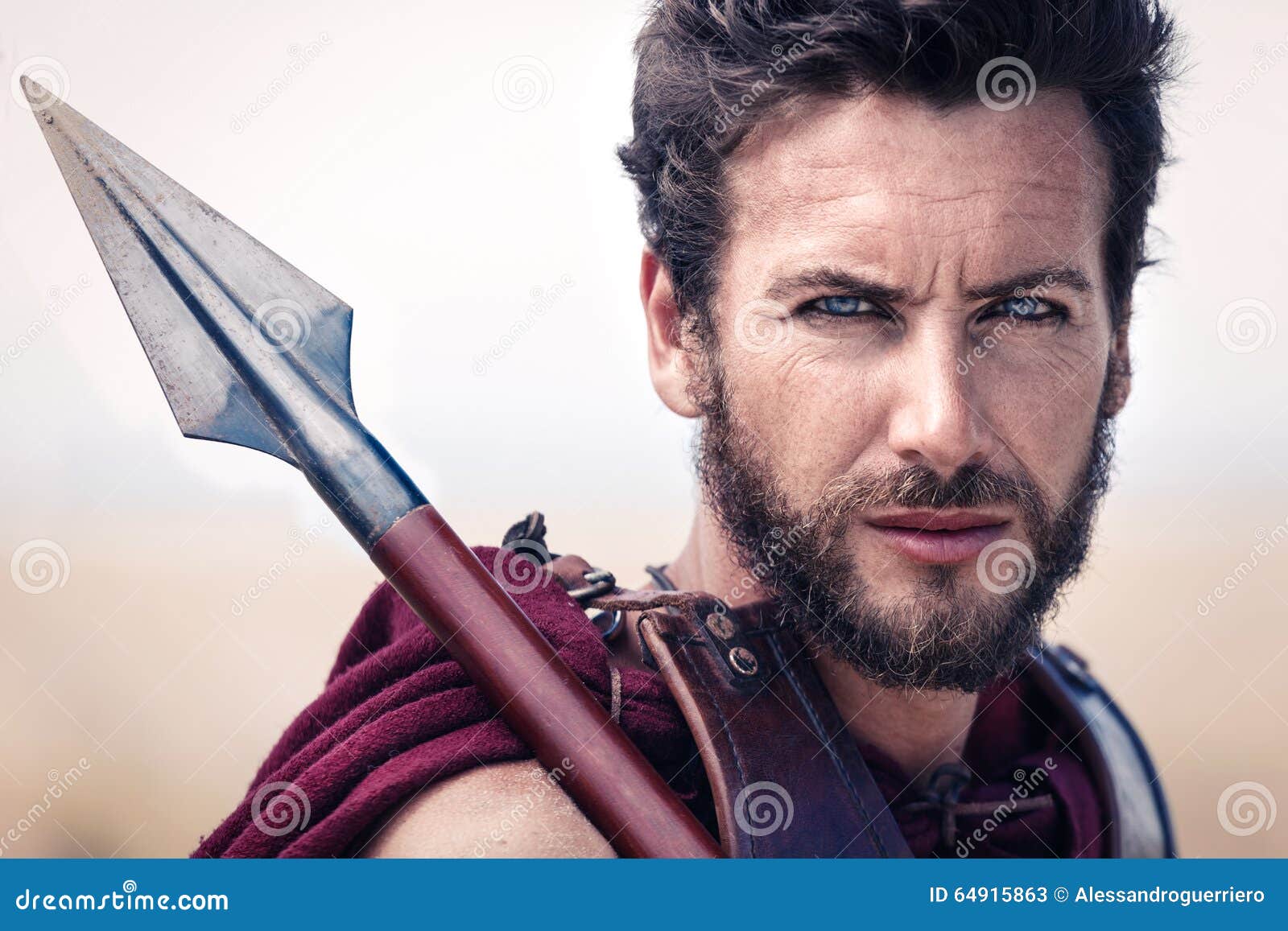 Guerrier Antique Beau Dans L'armure Image stock - Image du ...