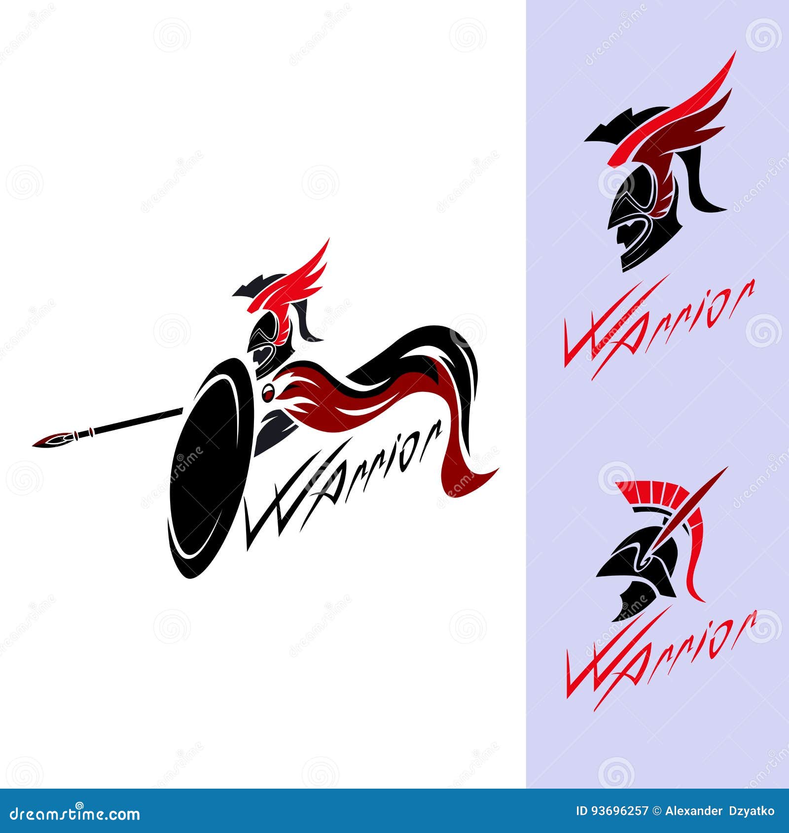 Guerrier Spartiate Avec La Lance Illustration Stock - Illustration du ...