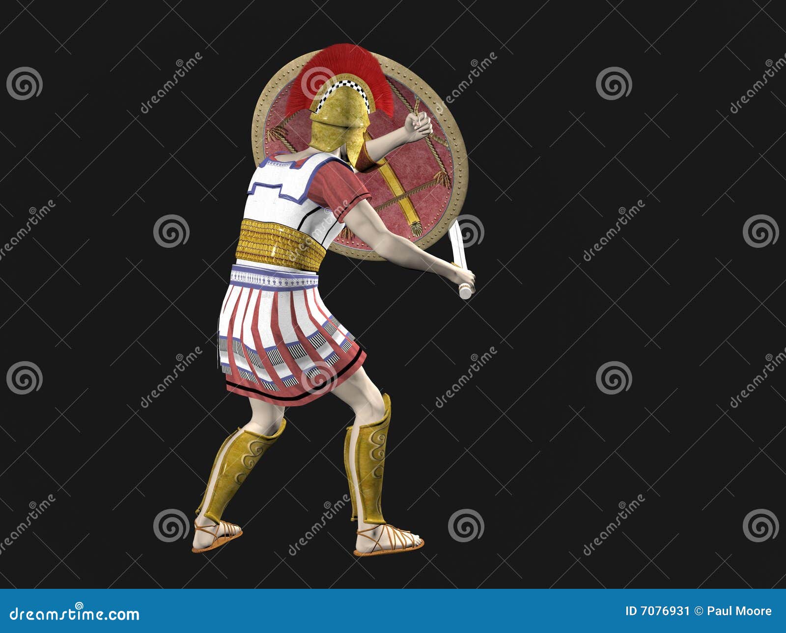 Guerrier Spartiate Ou Romain Grec Illustration Stock - Illustration du ...