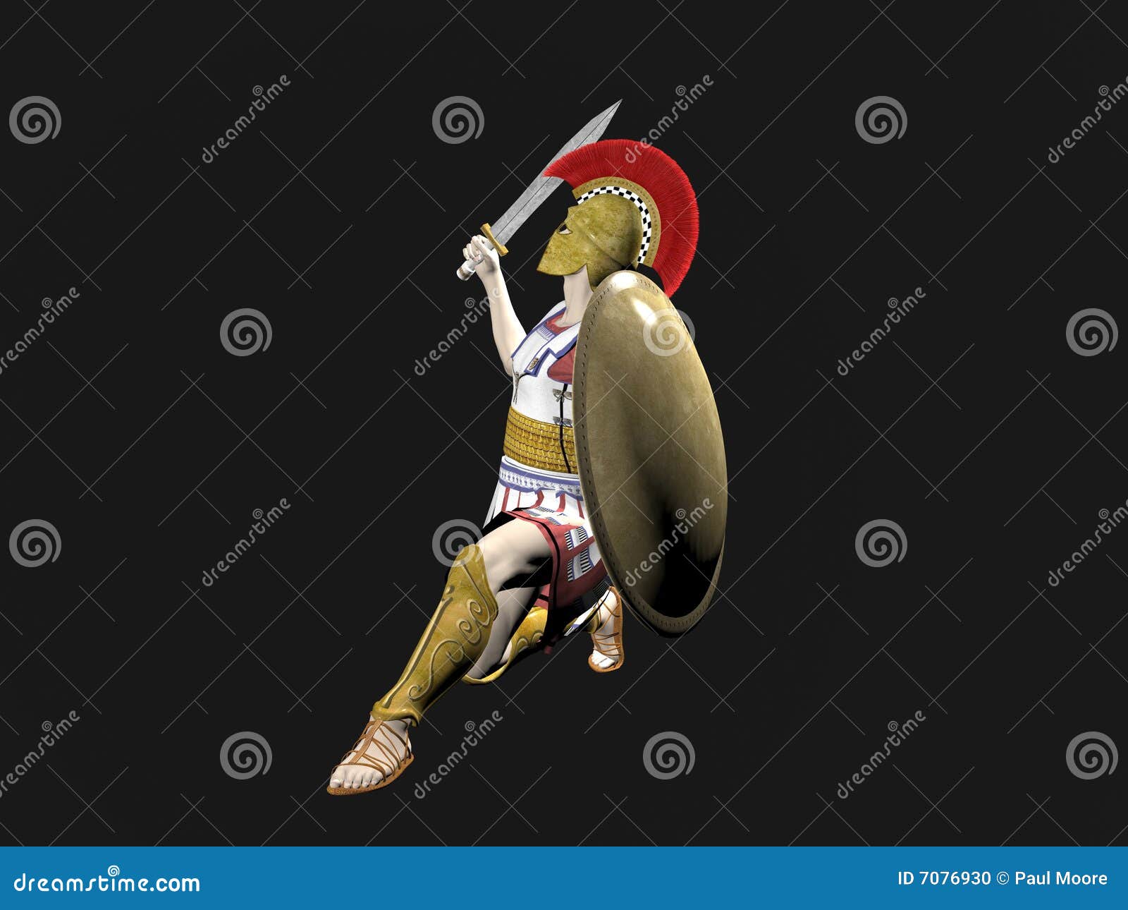 Guerriero Spartano O Romano Greco Illustrazione di Stock ...