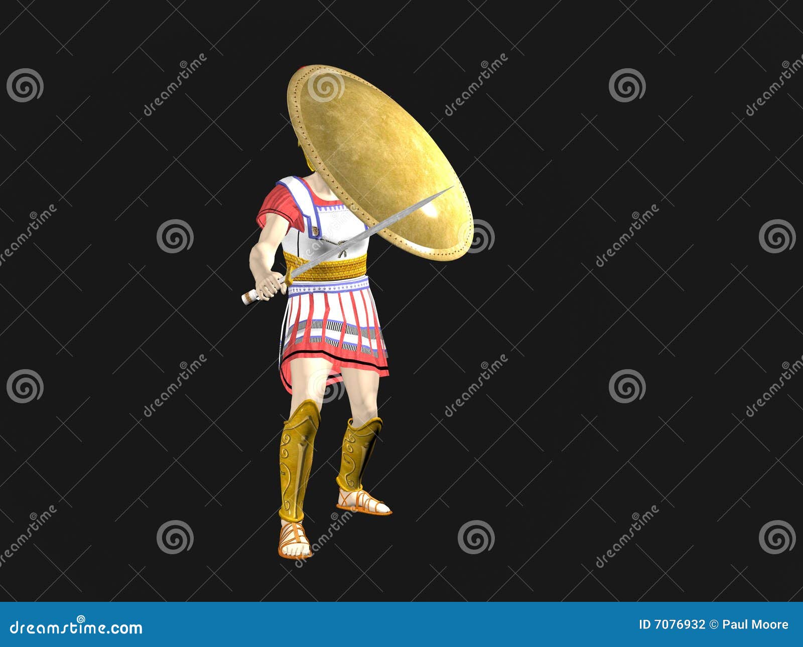 Guerriero Spartano O Romano Greco Illustrazione di Stock ...