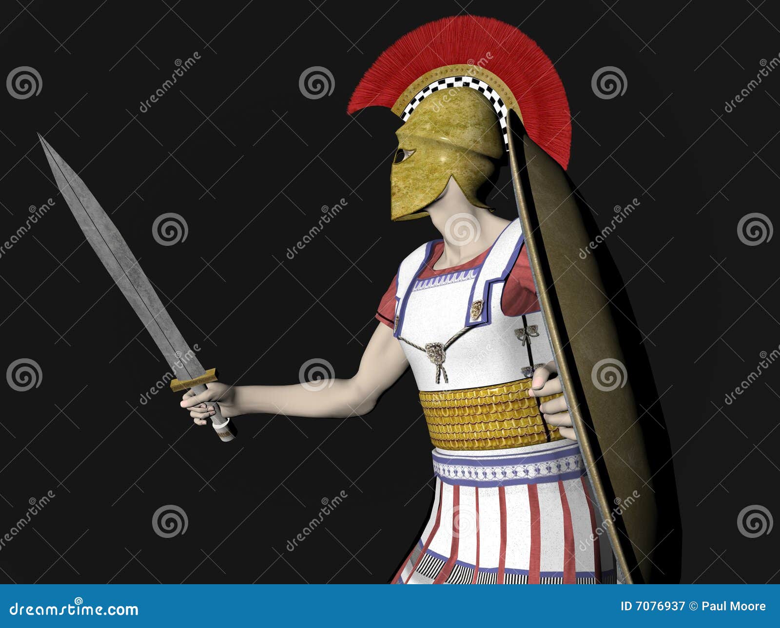 Guerriero Spartano O Romano Greco Illustrazione di Stock ...