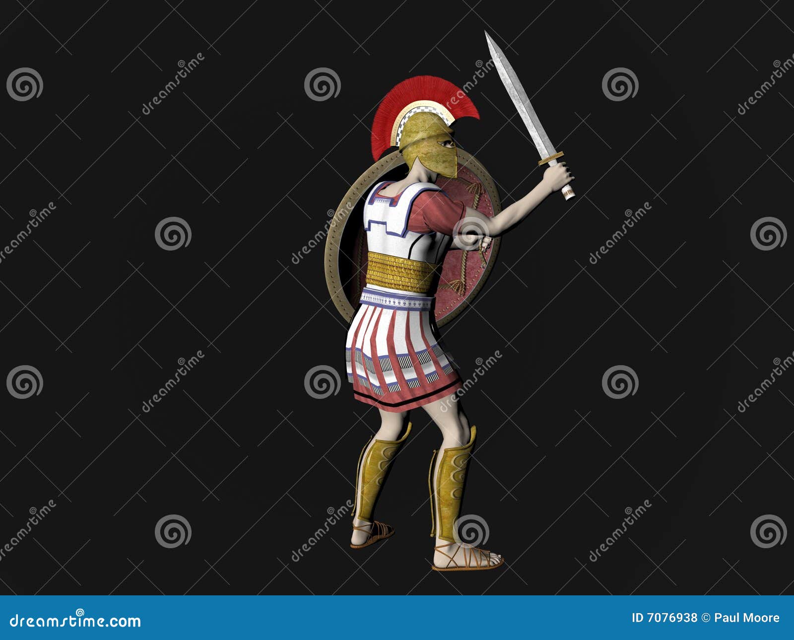 Guerriero Spartano O Romano Greco Illustrazione di Stock ...