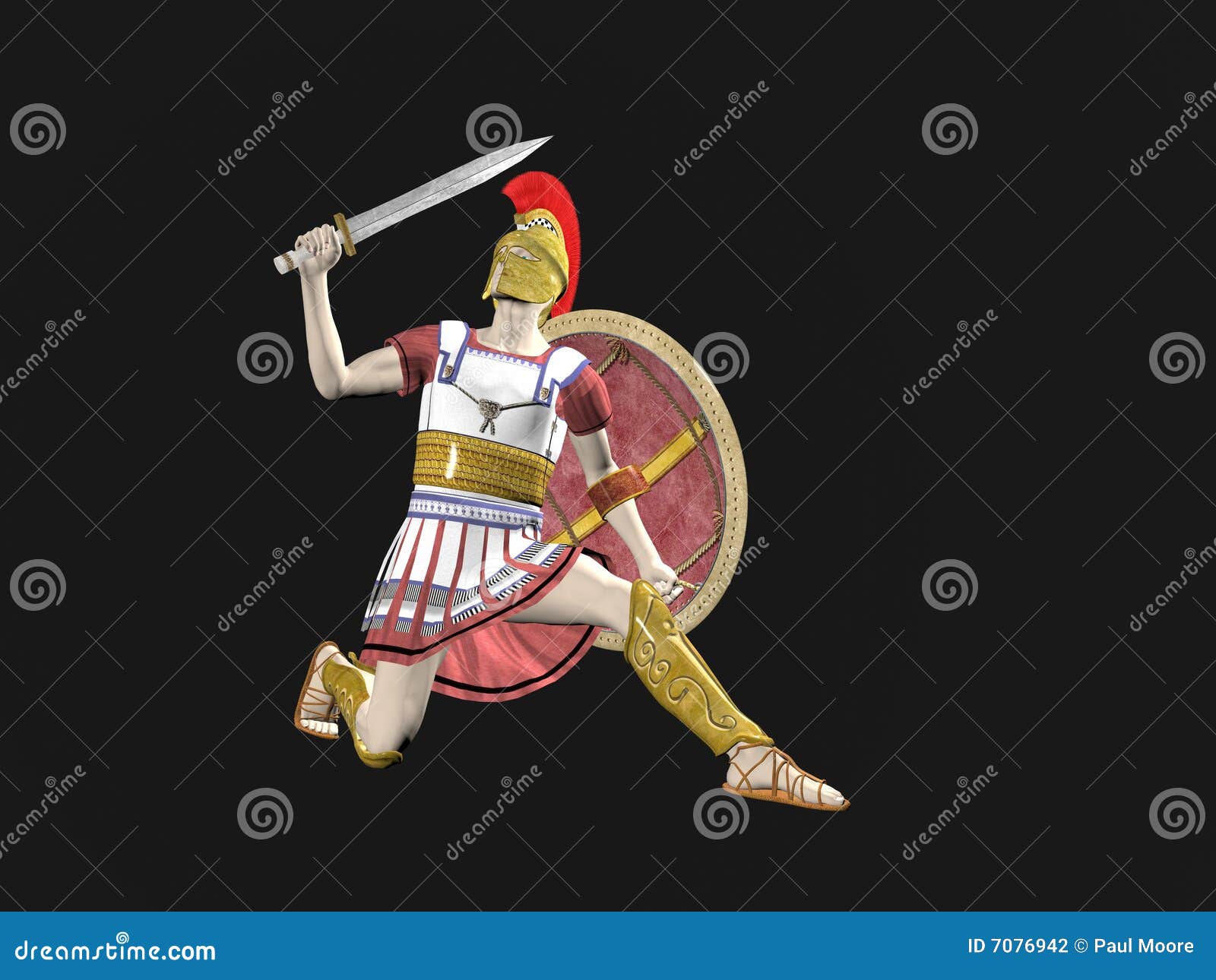 Guerriero Spartano O Romano Greco Illustrazione di Stock ...