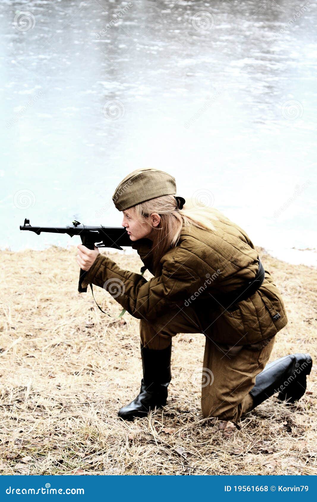 The Guerrilla Prepares for Fight Stock Photo - Image of german, girl ...