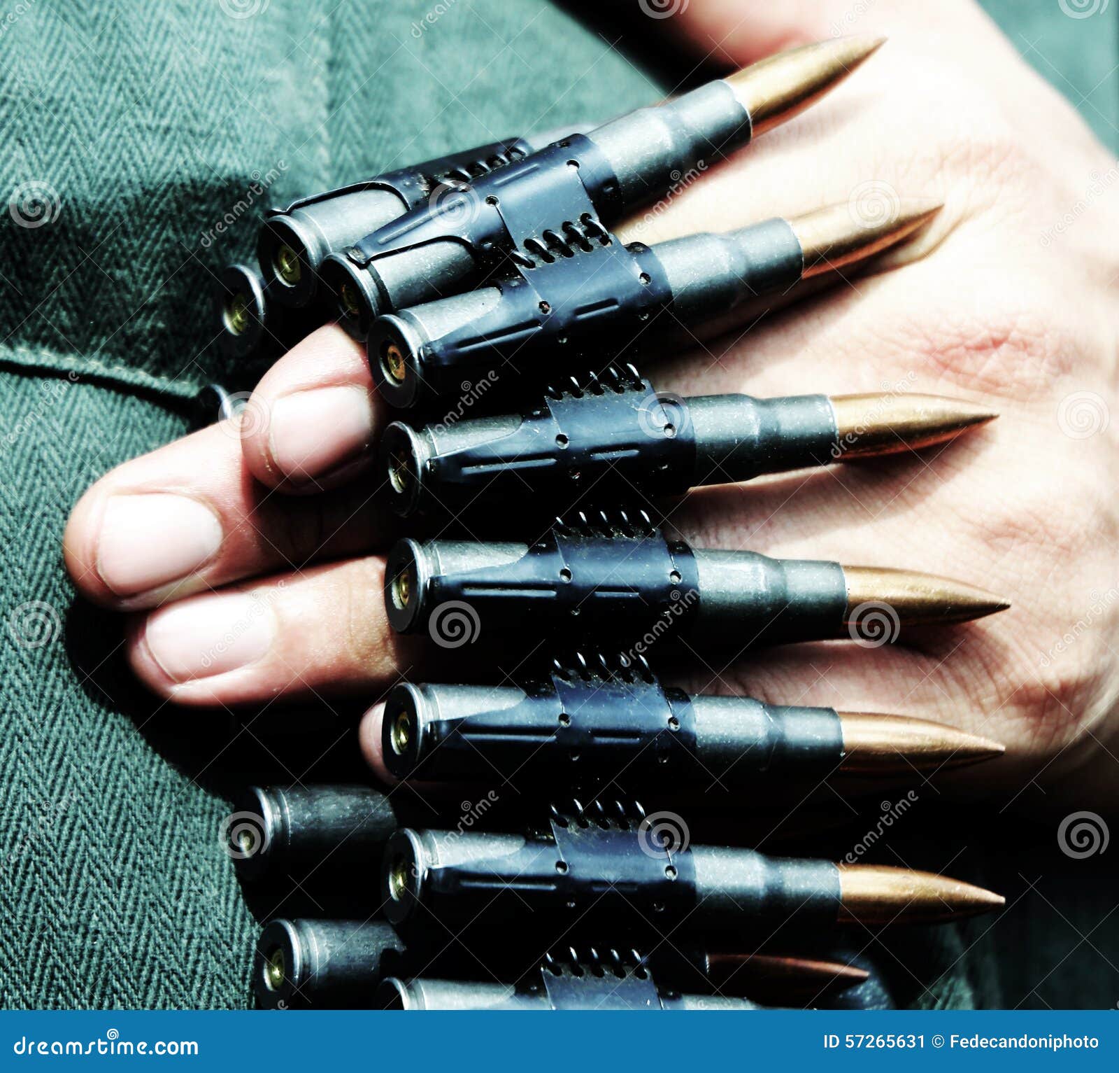 Guerrilla Soldier with an Ammunition Loader in Hand Stock Image - Image ...