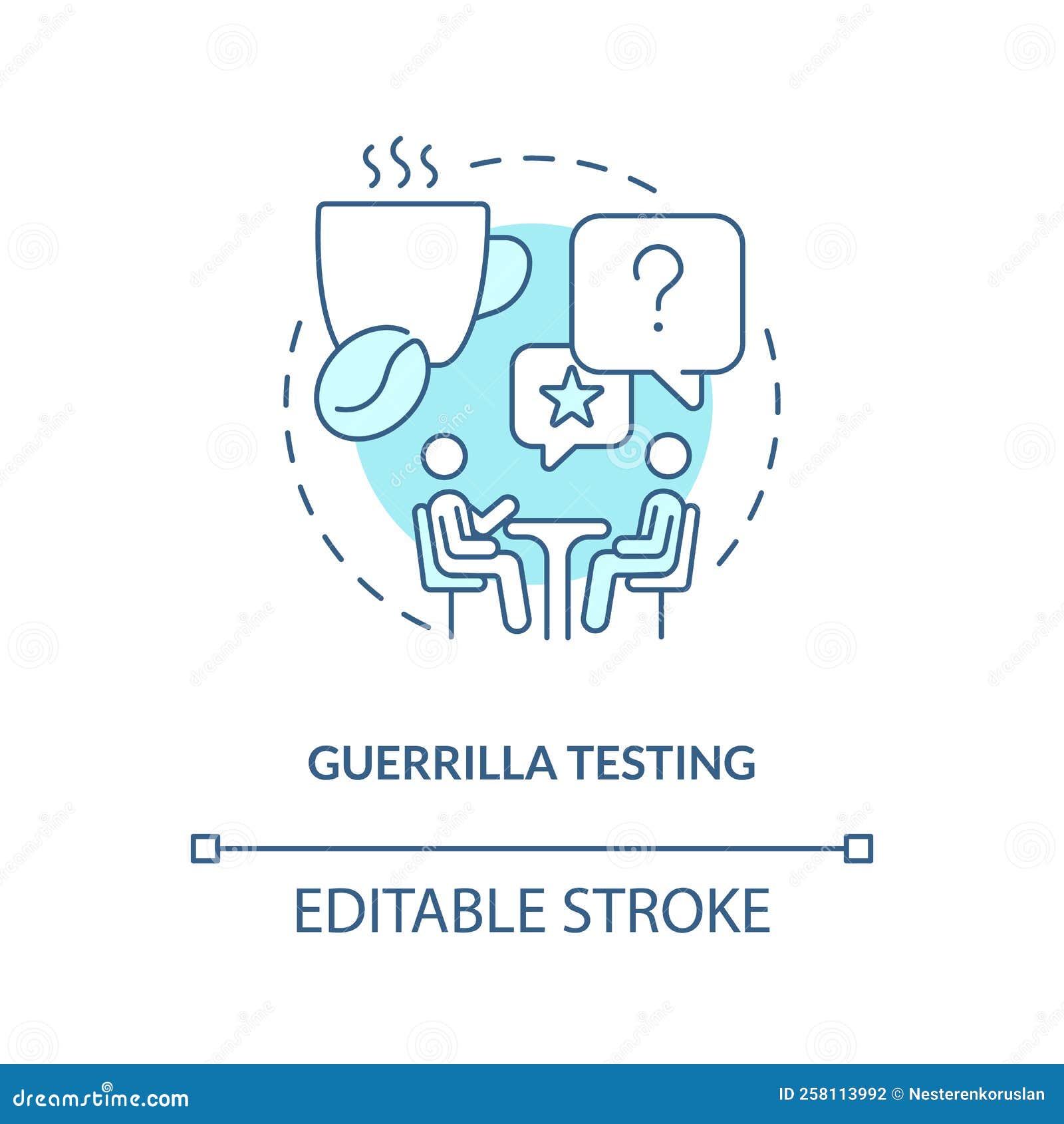 Guerrilla Testing Turquoise Concept Icon Stock Vector - Illustration of ... Guerrilla Testing Turquoise Concept Icon Stock Vector - Illustration of ...