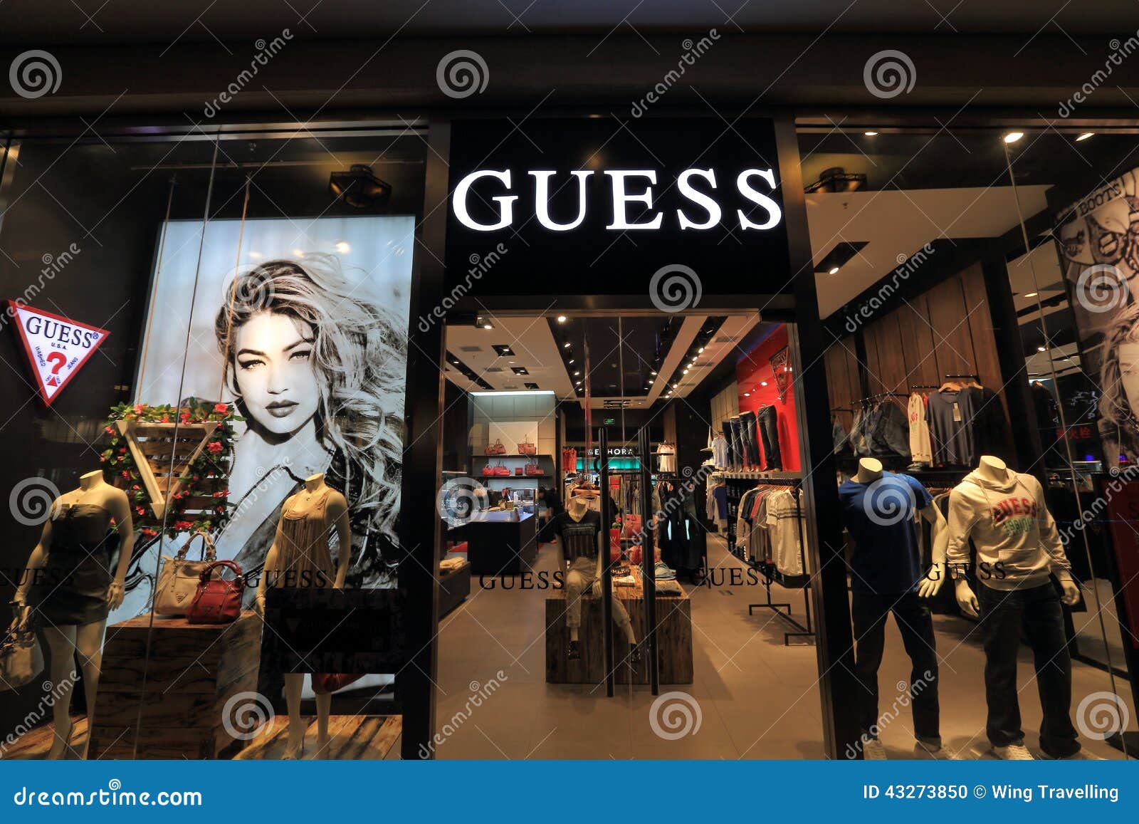 GUESS store editorial image. Image of international, beautiful - 43273850