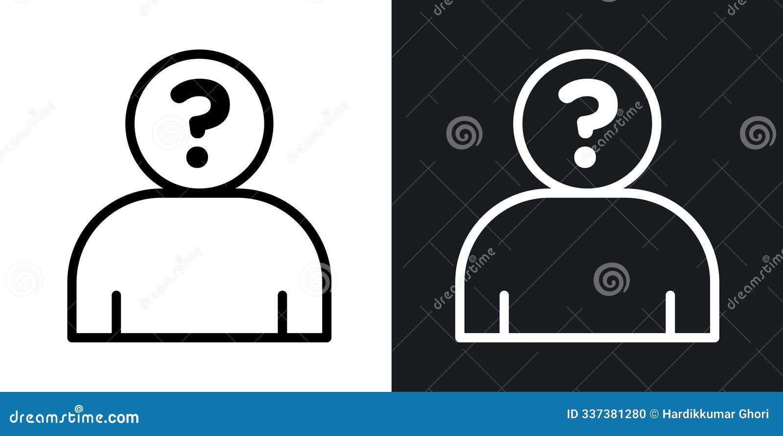 Guess Who Thin Line Vector Icon Set Stock Vector - Illustration of ...