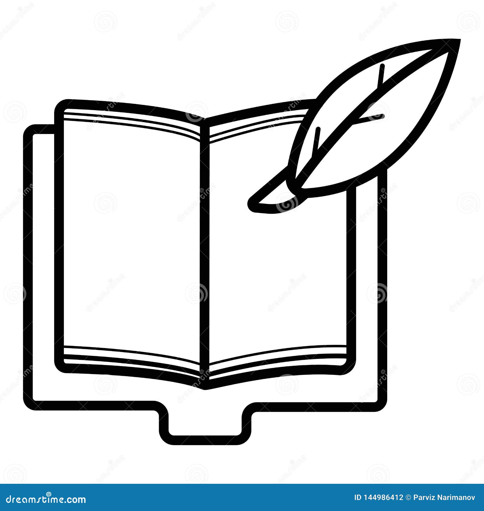 Guest Book with Pen icon stock illustration. Illustration of object ...