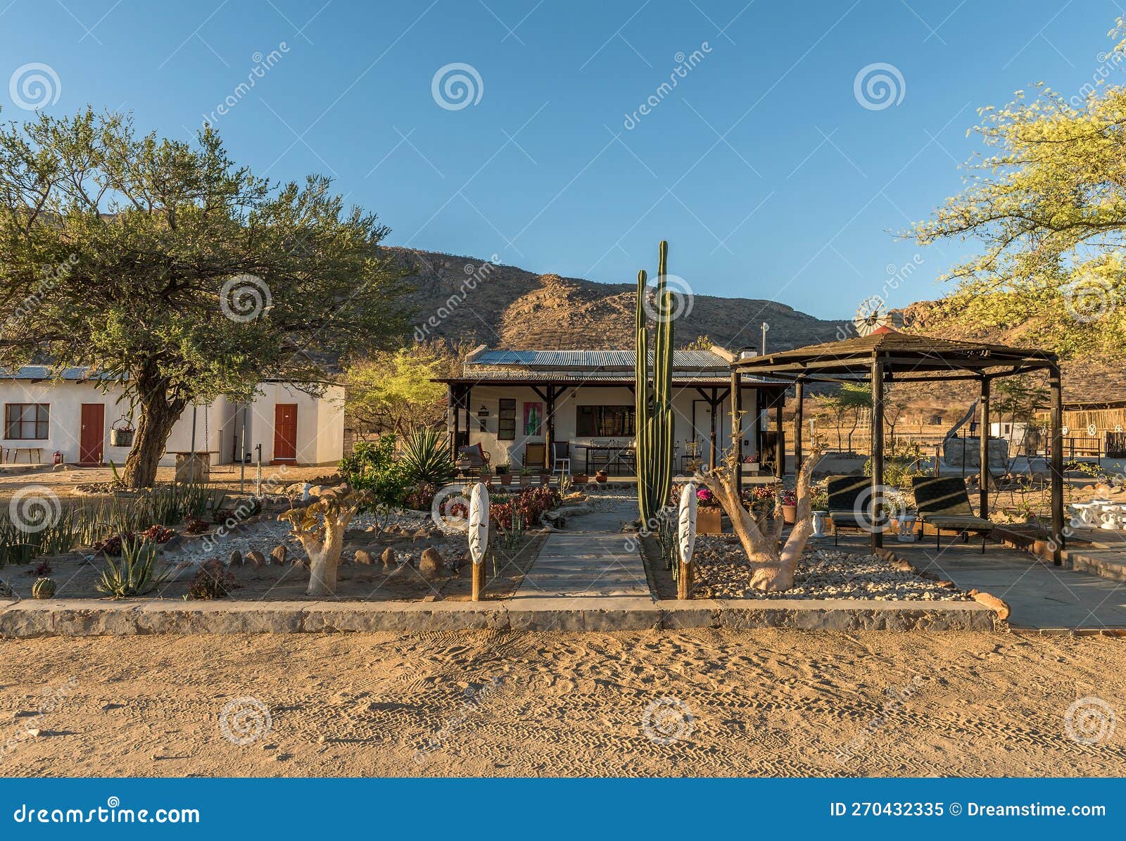 Guest Farm in the Namibian Erongo Mountains Stock Image - Image of ...
