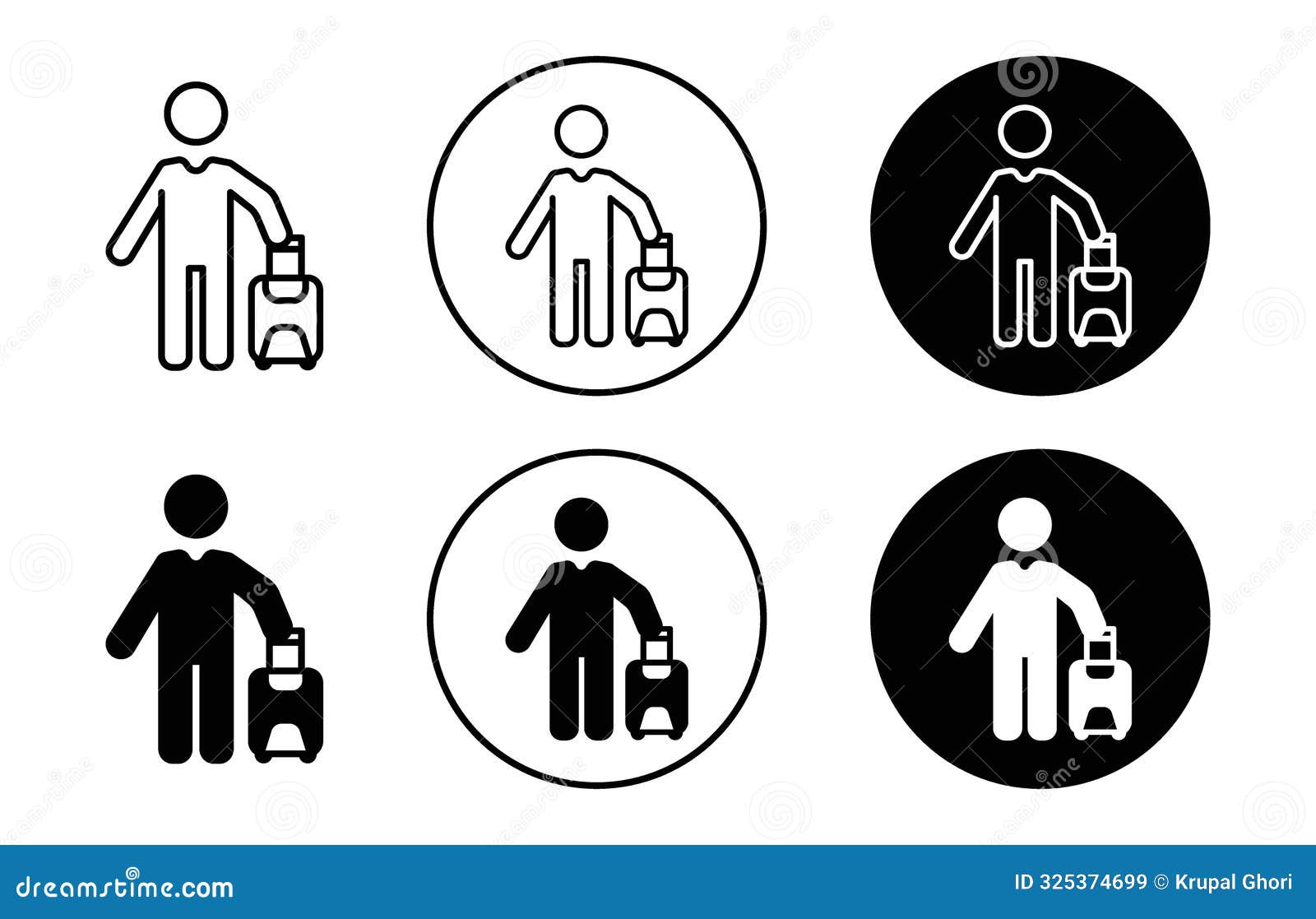 Guest Icon Collection Of Outline Thin Line Symbol Or Sign Cartoon ...