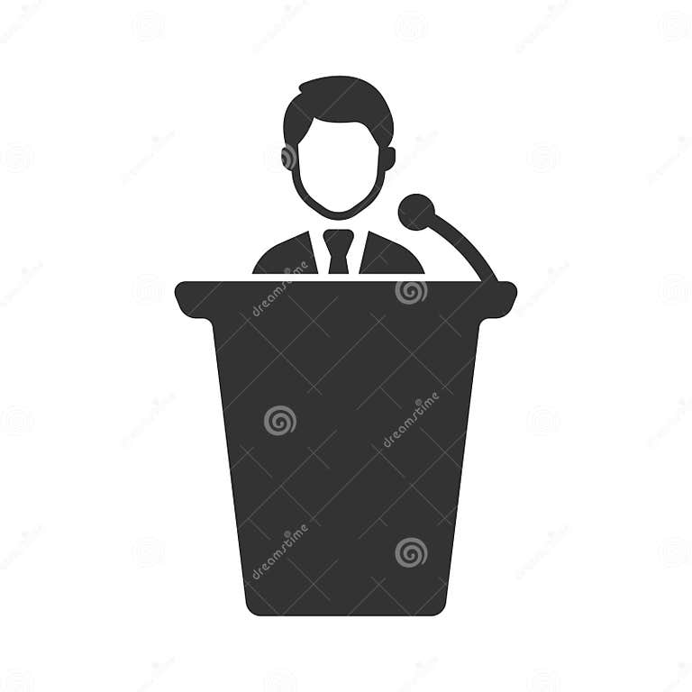Guest speaker icon stock vector. Illustration of lecture - 220106062